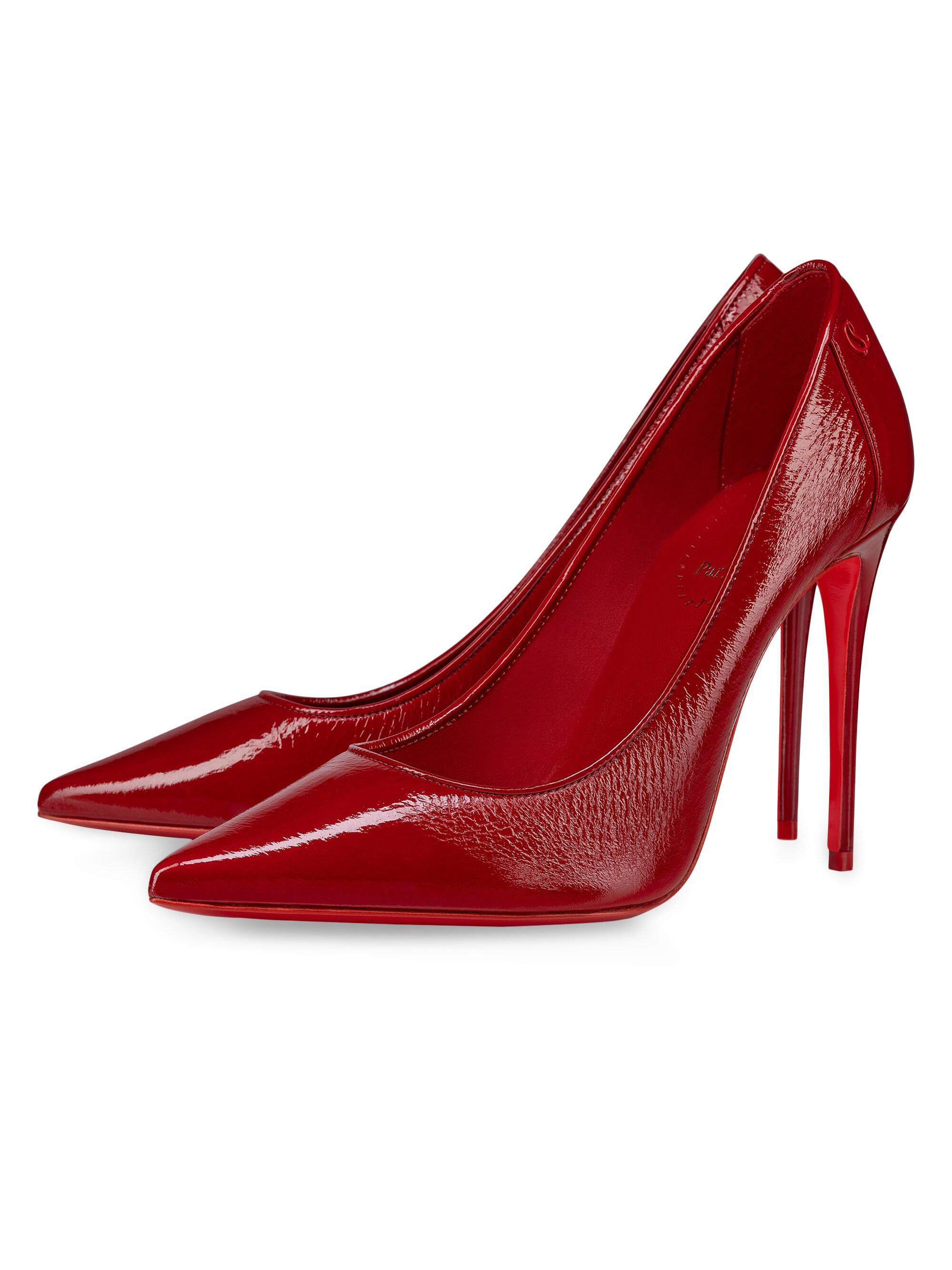 Christian Louboutin Sporty Kate 100MM Patent Leather Pumps | Saks Fifth ...