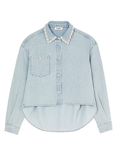 Women's Denim Designer Crop Tops | Saks Fifth Avenue Women's Denim Designer Crop Tops | Saks Fifth Avenue