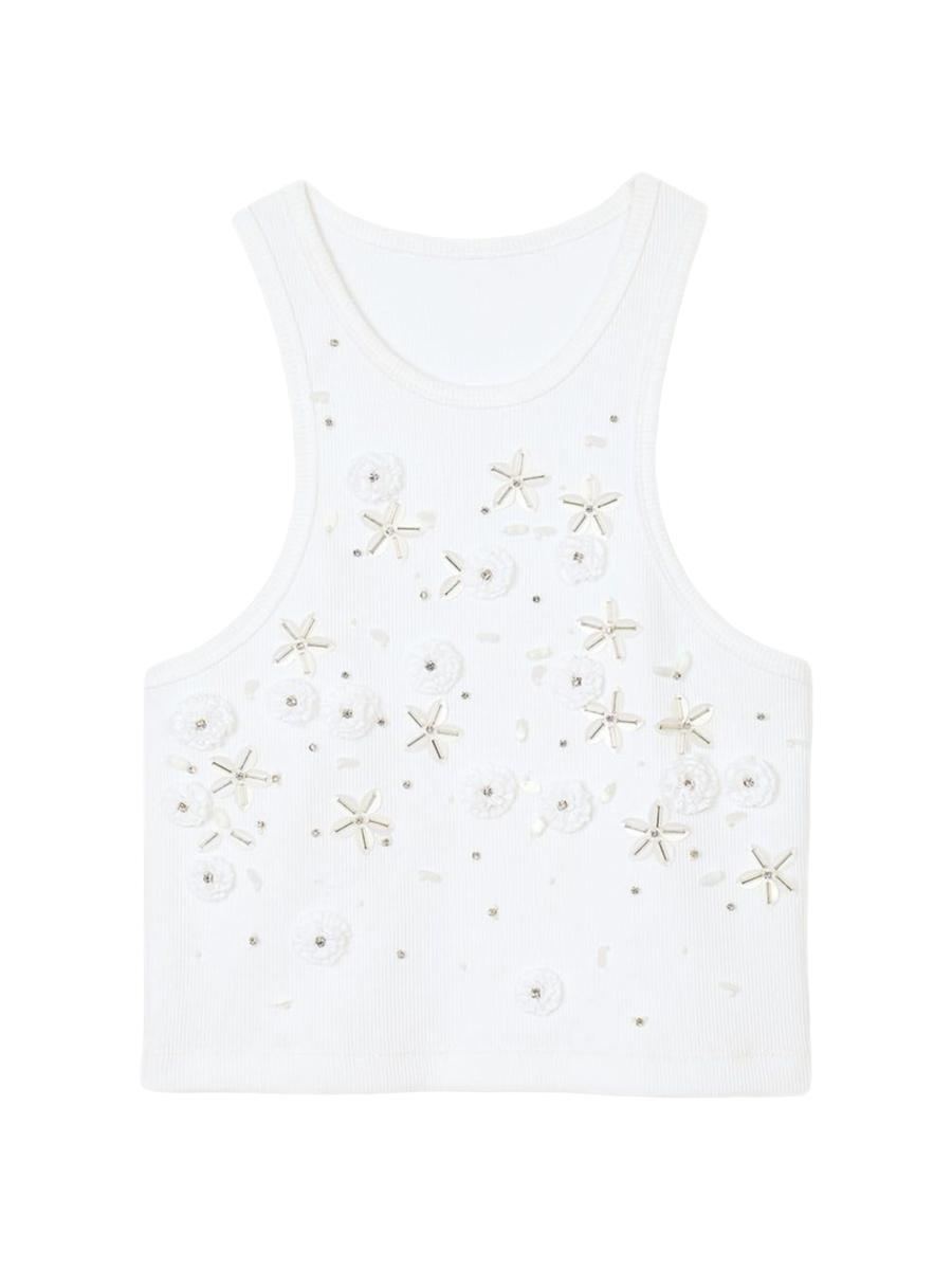 Sandro Beaded and Rhinestone Tank Top | Saks Fifth Avenue