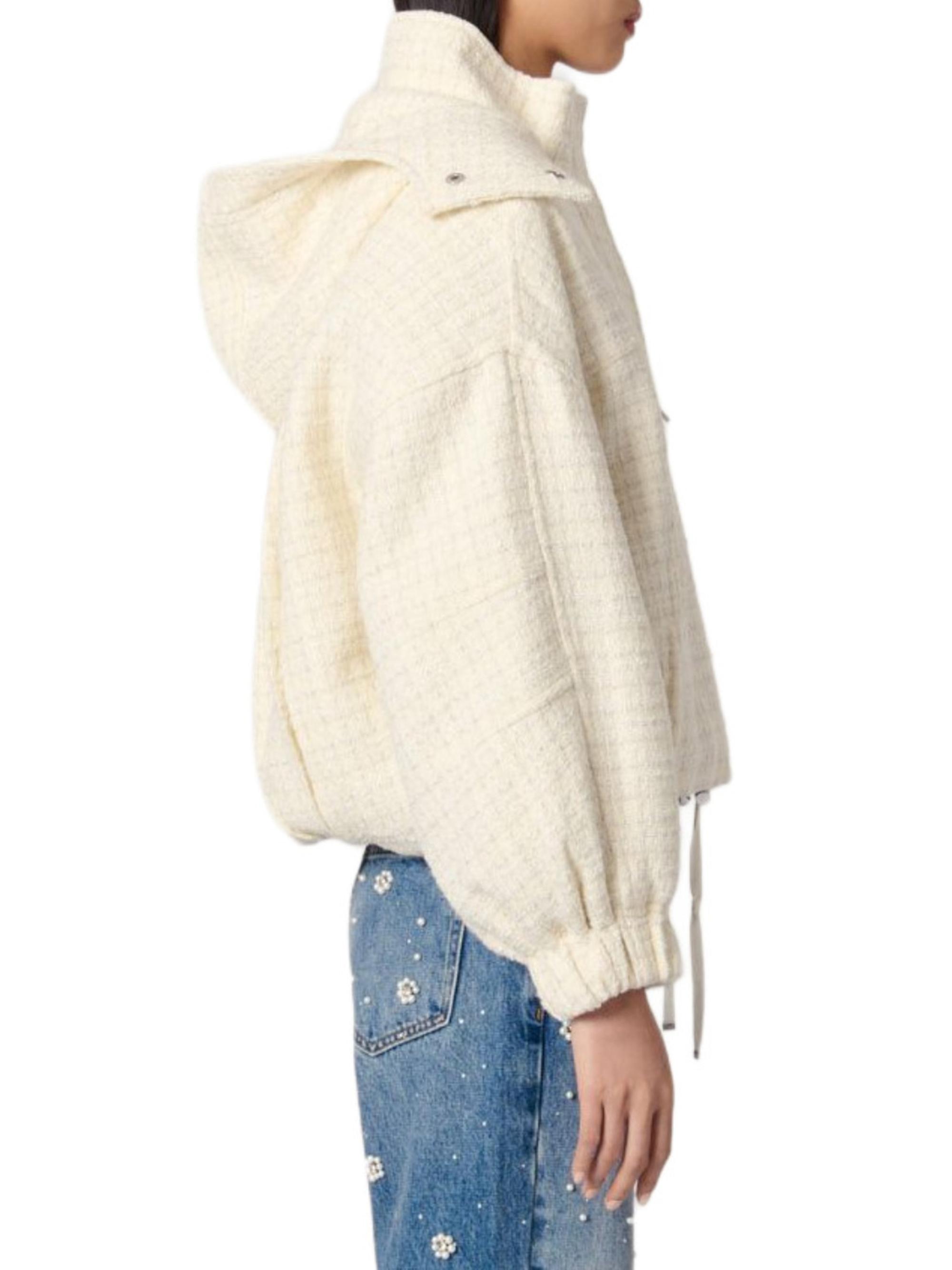 Maje Tweed Down Jacket | Saks Fifth Avenue