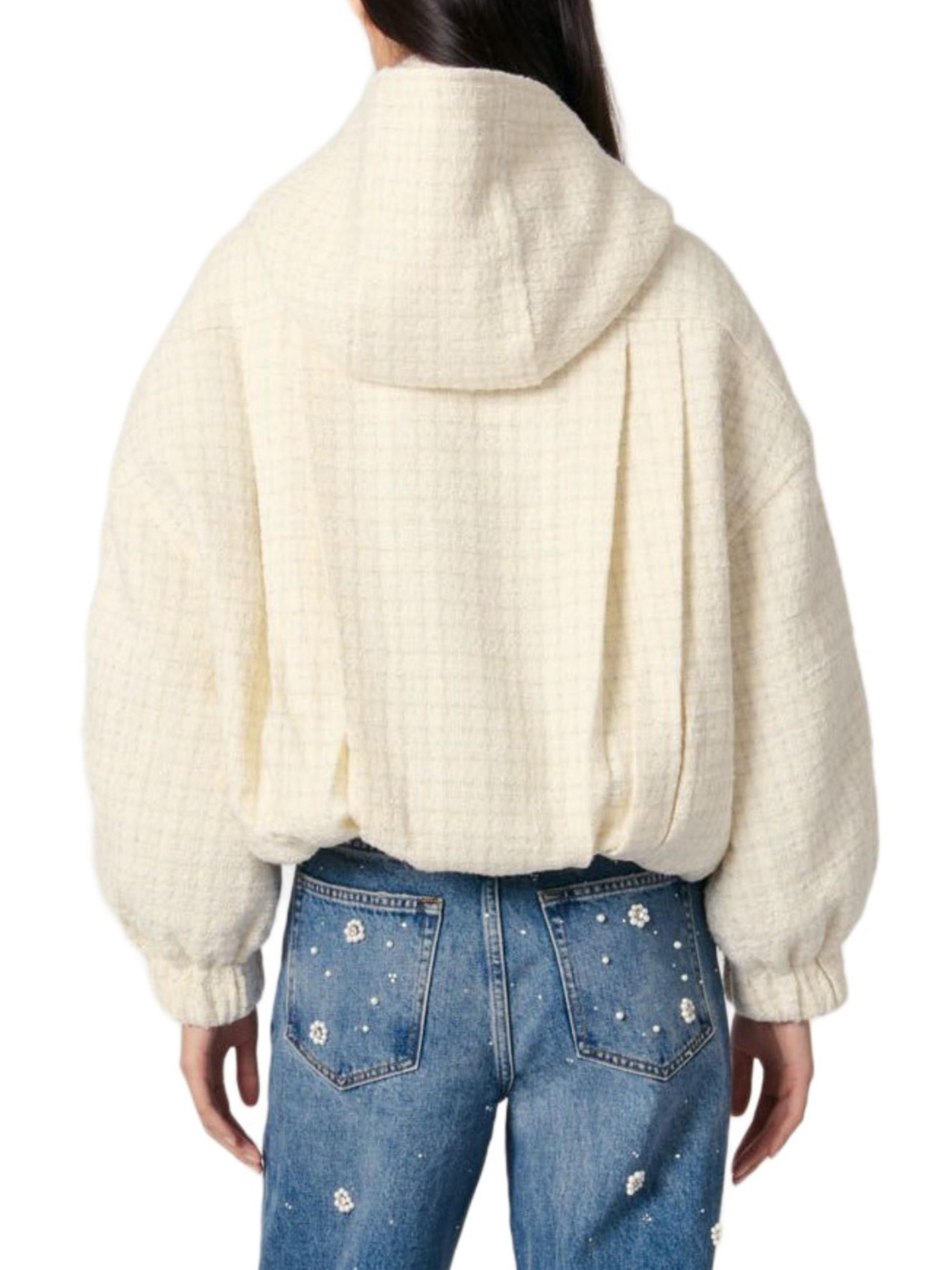 Maje Tweed Down Jacket | Saks Fifth Avenue
