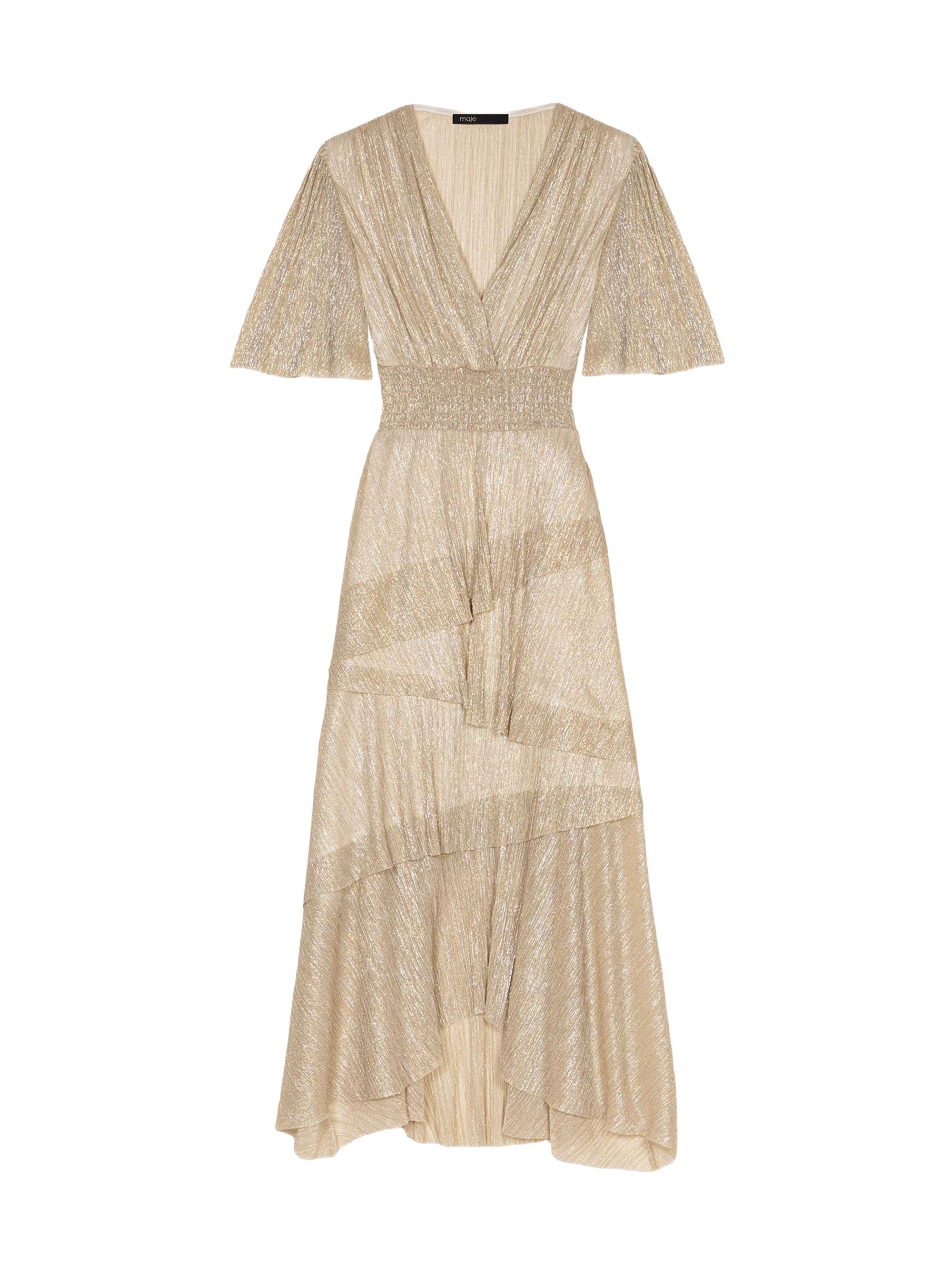 Maje Metallic Ruffled Dress | Saks Fifth Avenue