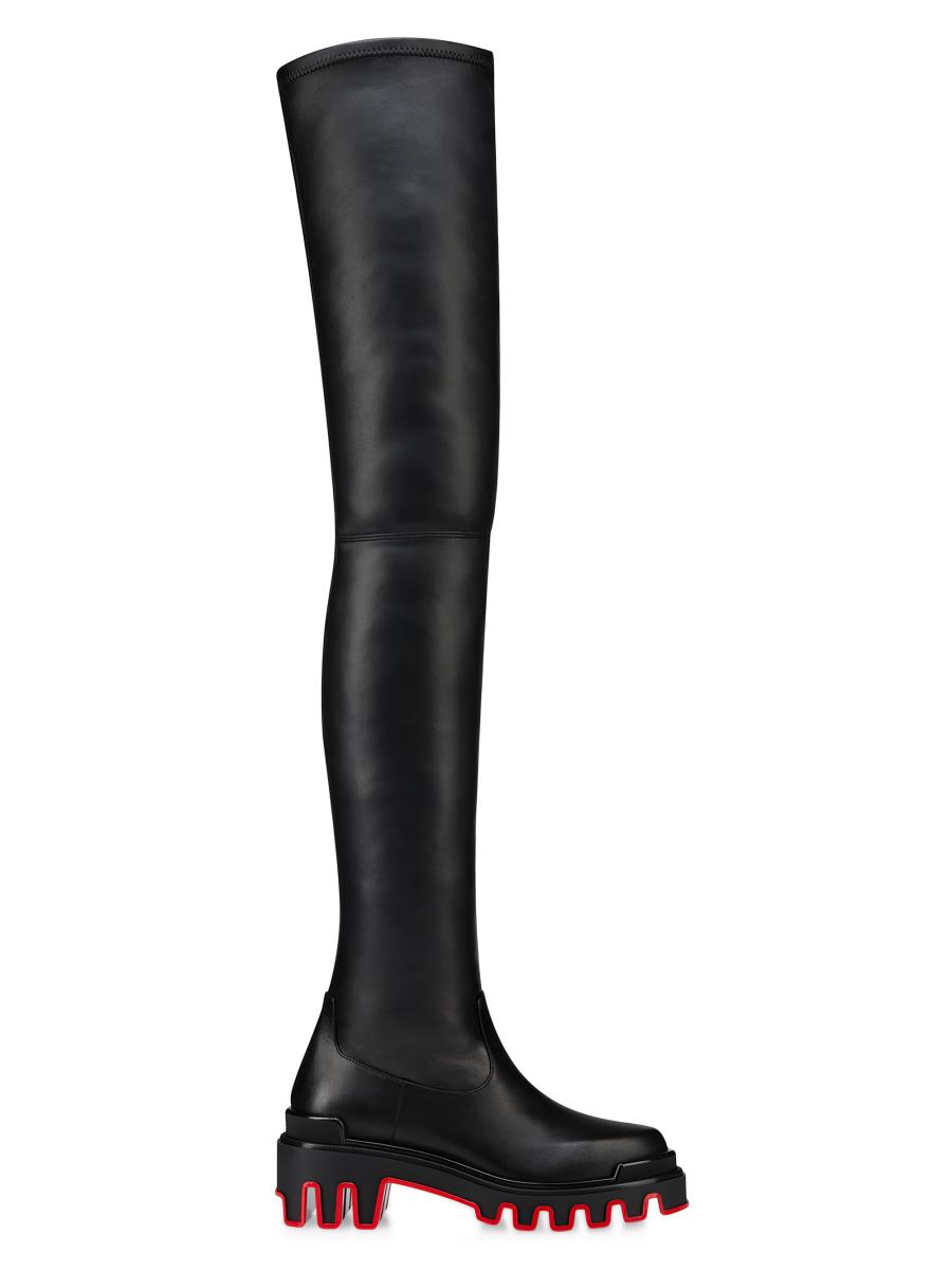 Shop Christian Louboutin Dune Stretch Botta Alta Booties | Saks Fifth ...