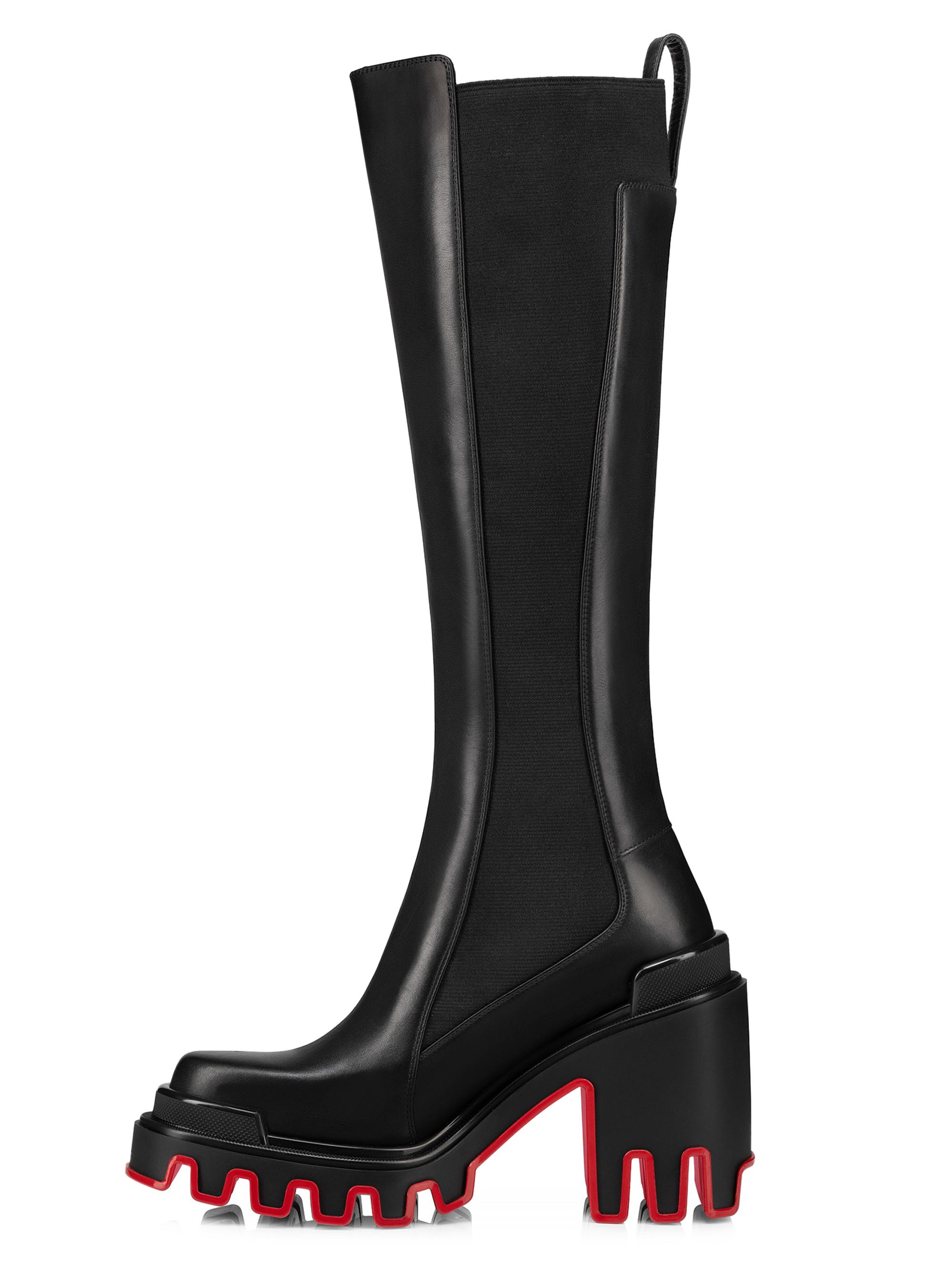 Christian Louboutin Marchacroche Duna Botta Leather Knee High Boots ...