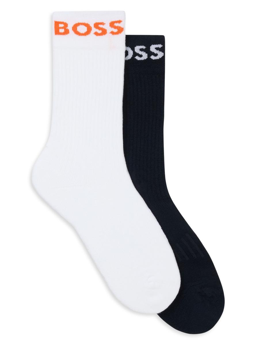 BOSS Two-Pack of Quarter-Length Socks in Stretch Fabric | Saks Fifth Avenue