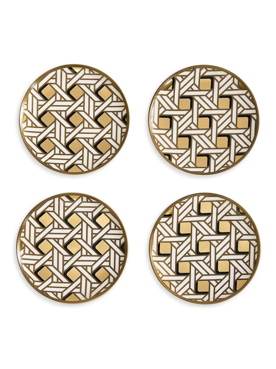 Jonathan Adler 4-Piece Basketweave Coaster Set | Saks Fifth Avenue