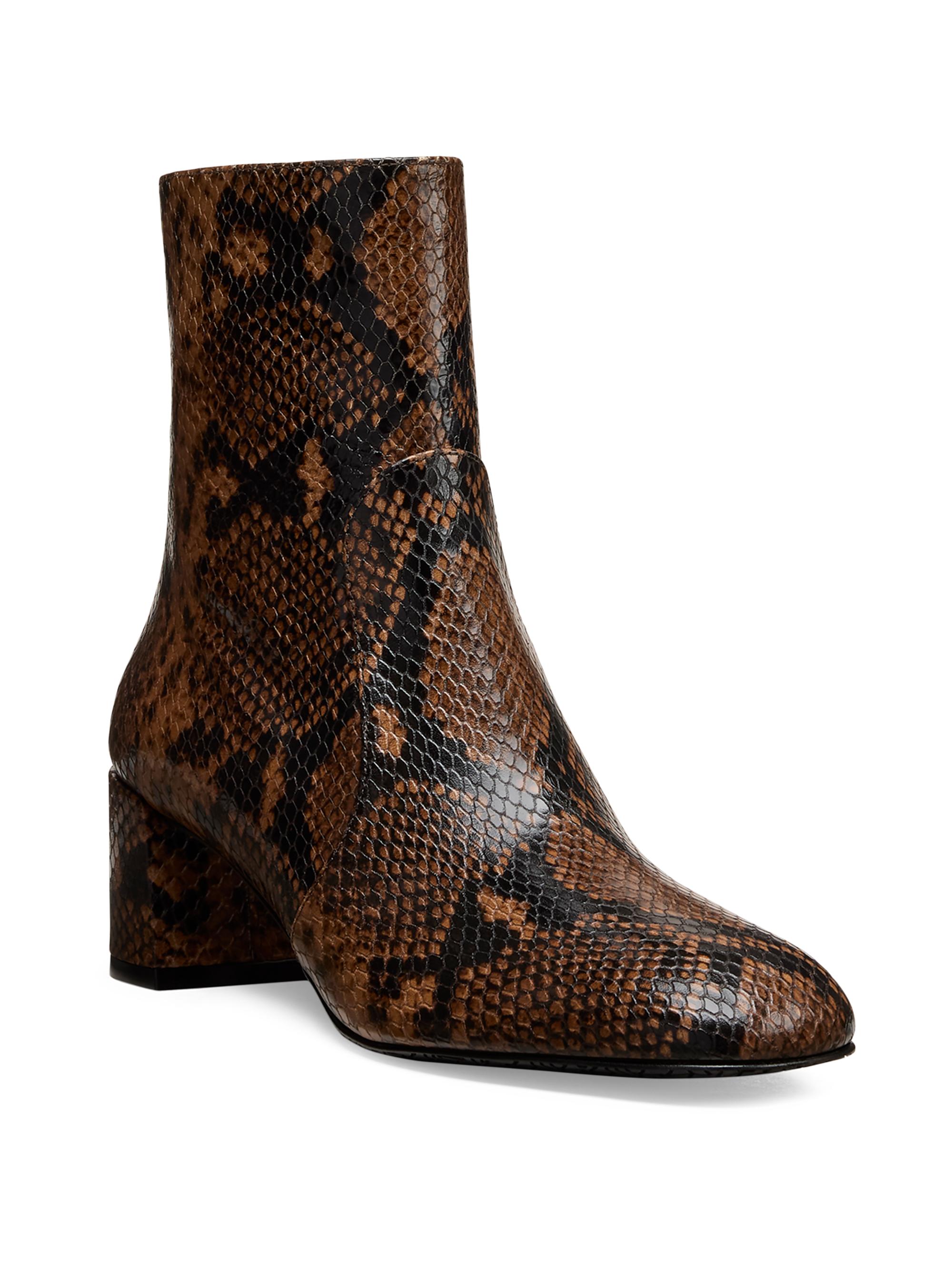 Stuart Weitzman Maeve 50MM Snake-Embossed Leather Boots | Saks Fifth Avenue