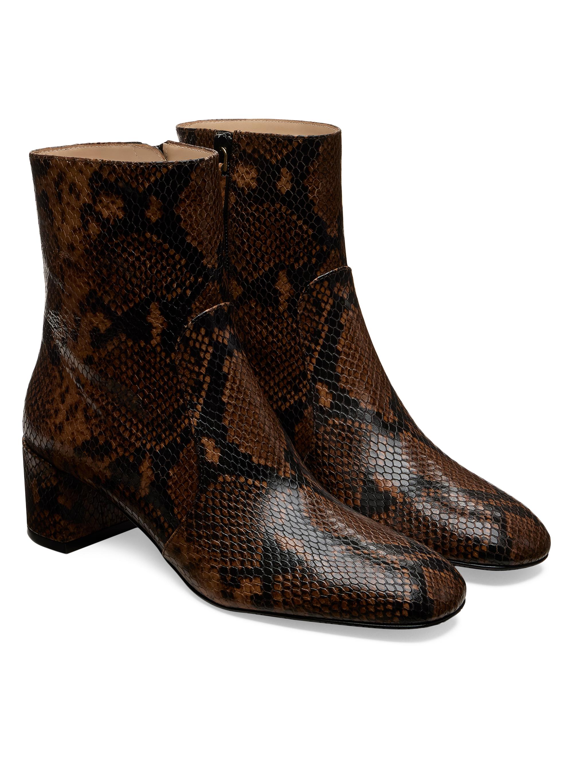 Stuart Weitzman Maeve 50MM Snake-Embossed Leather Boots | Saks Fifth Avenue