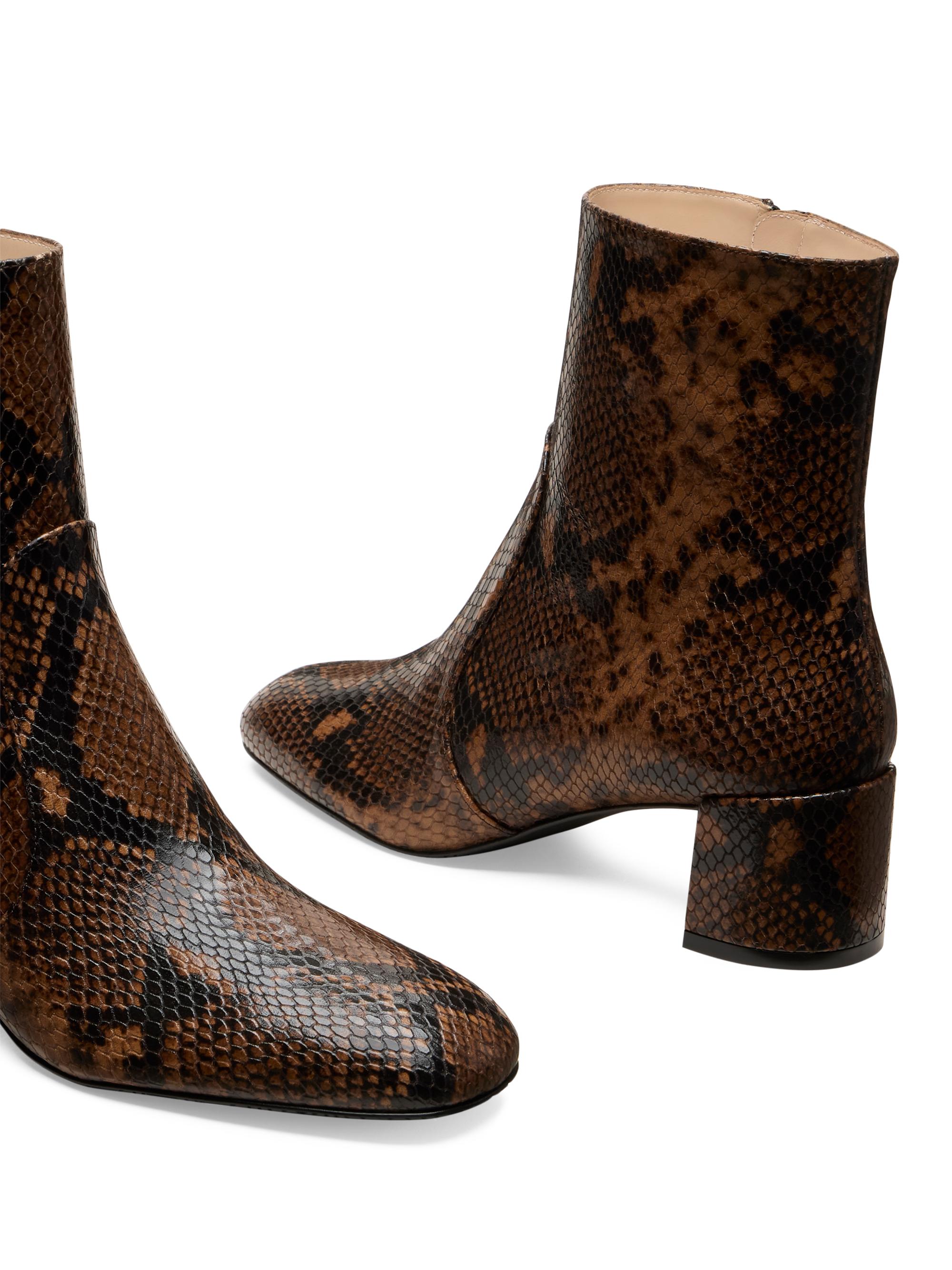Stuart Weitzman Maeve 50MM Snake-Embossed Leather Boots | Saks Fifth Avenue