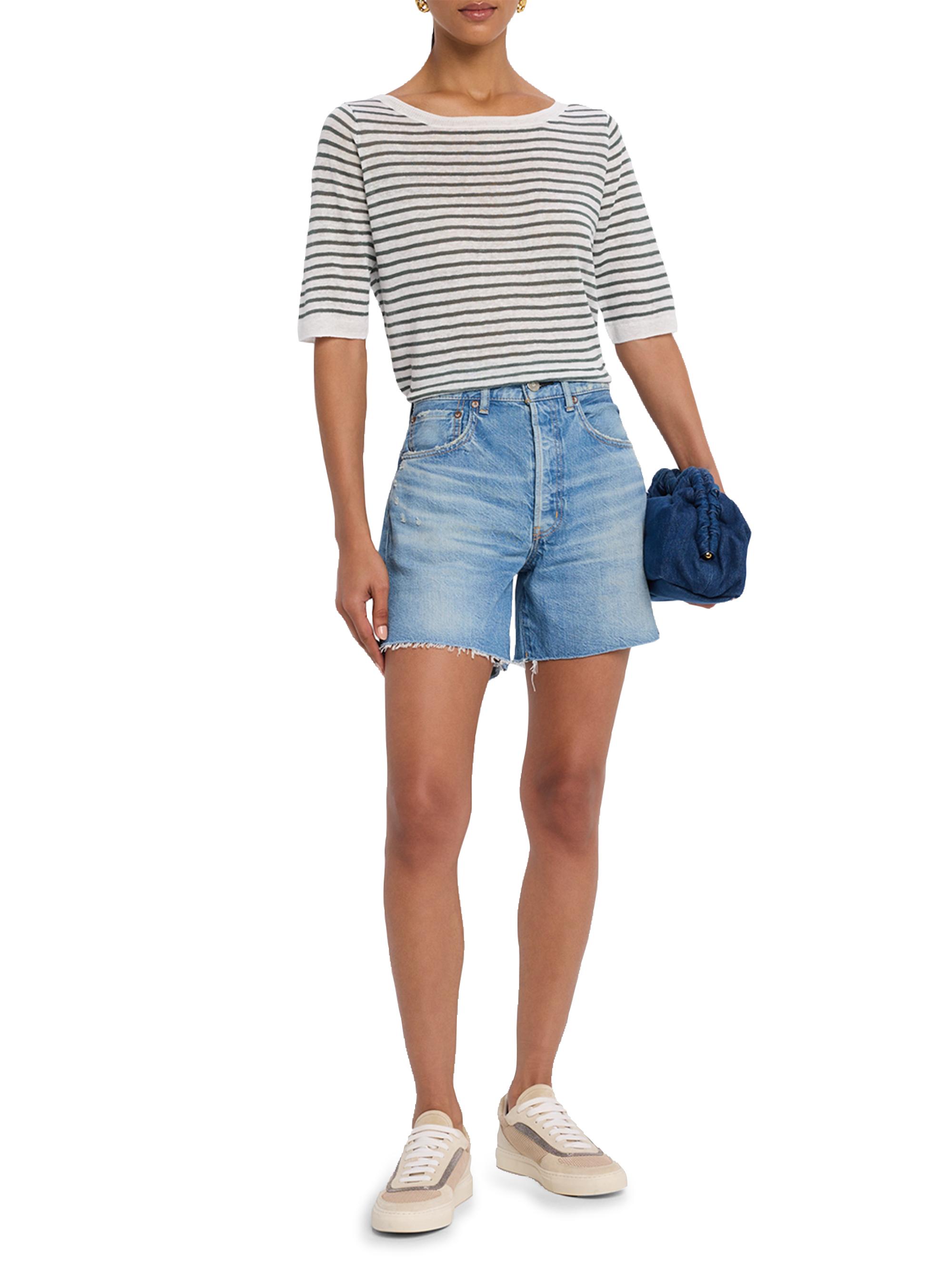 Moussy Vintage Harbeson High-Rise Cut-Off Denim Shorts | Saks Fifth Avenue