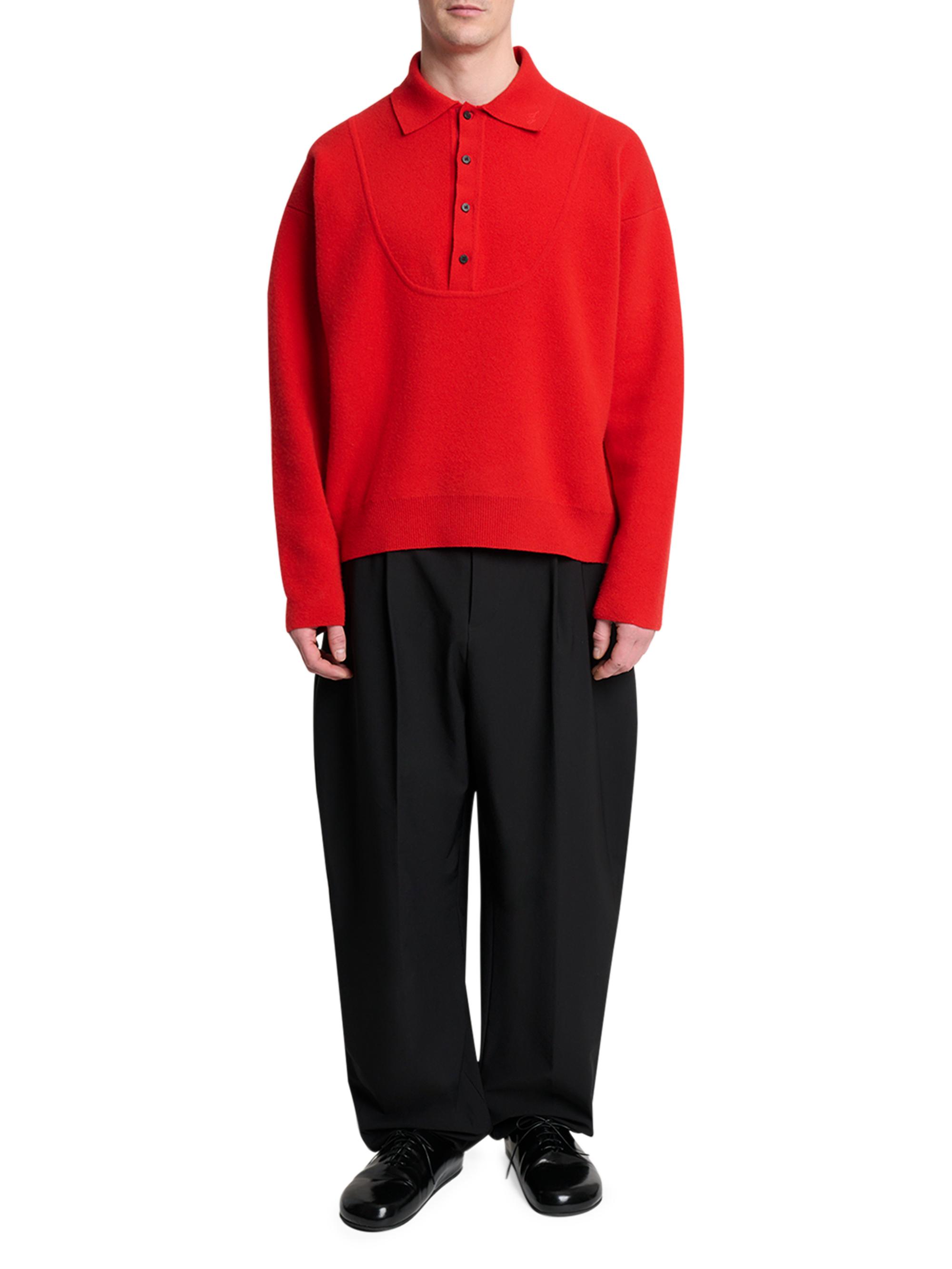Jacquemus Doppio Wool-Blend Polo Sweater | Saks Fifth Avenue