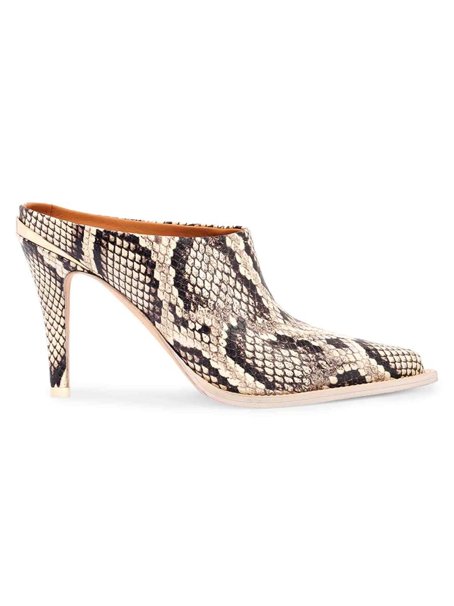 Partlow Kelley Python-Embossed 95MM Western Mule Pumps | Saks Fifth Avenue
