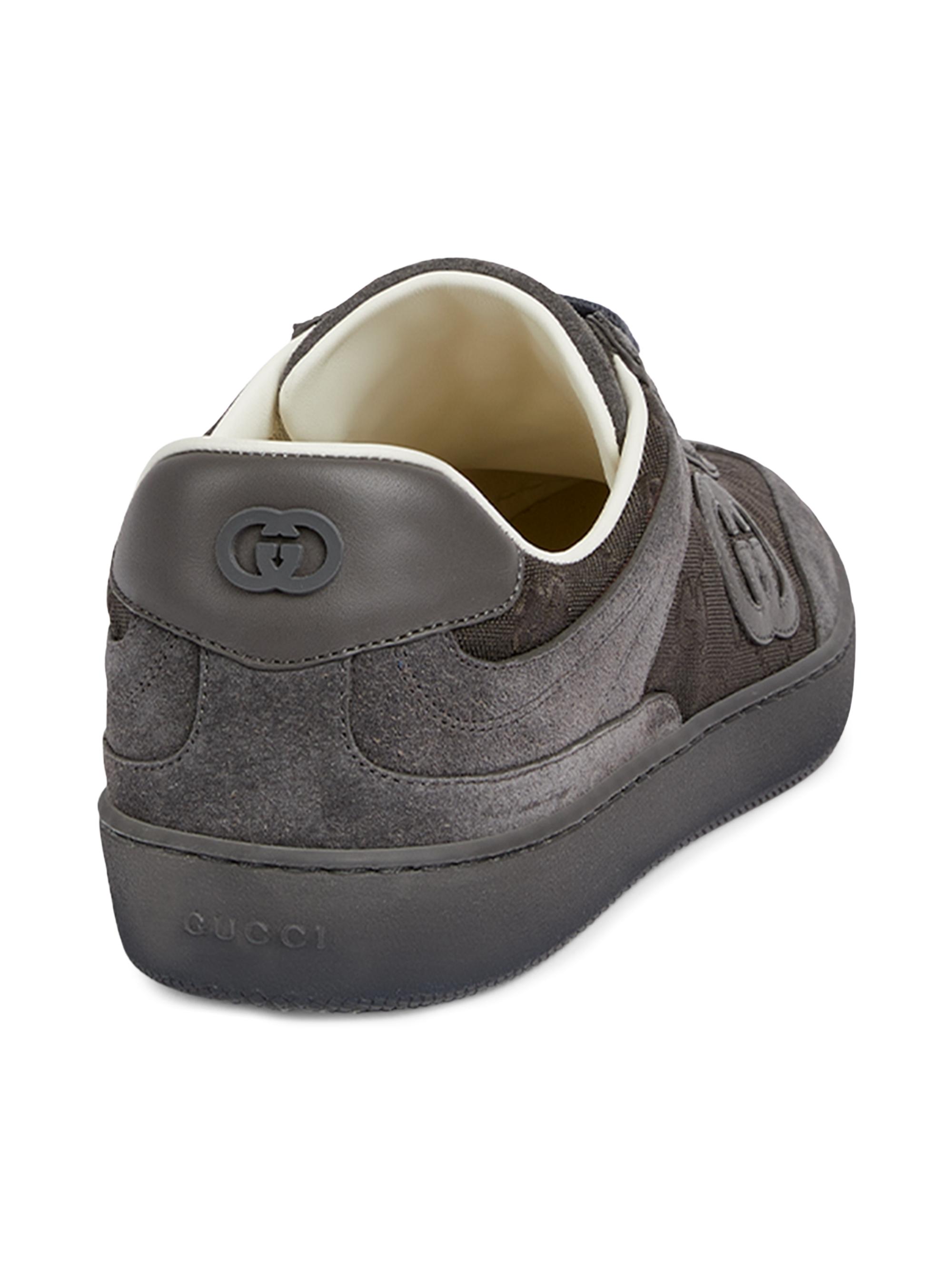 Gucci G74 Logo Canvas & Suede Sneakers | Saks Fifth Avenue