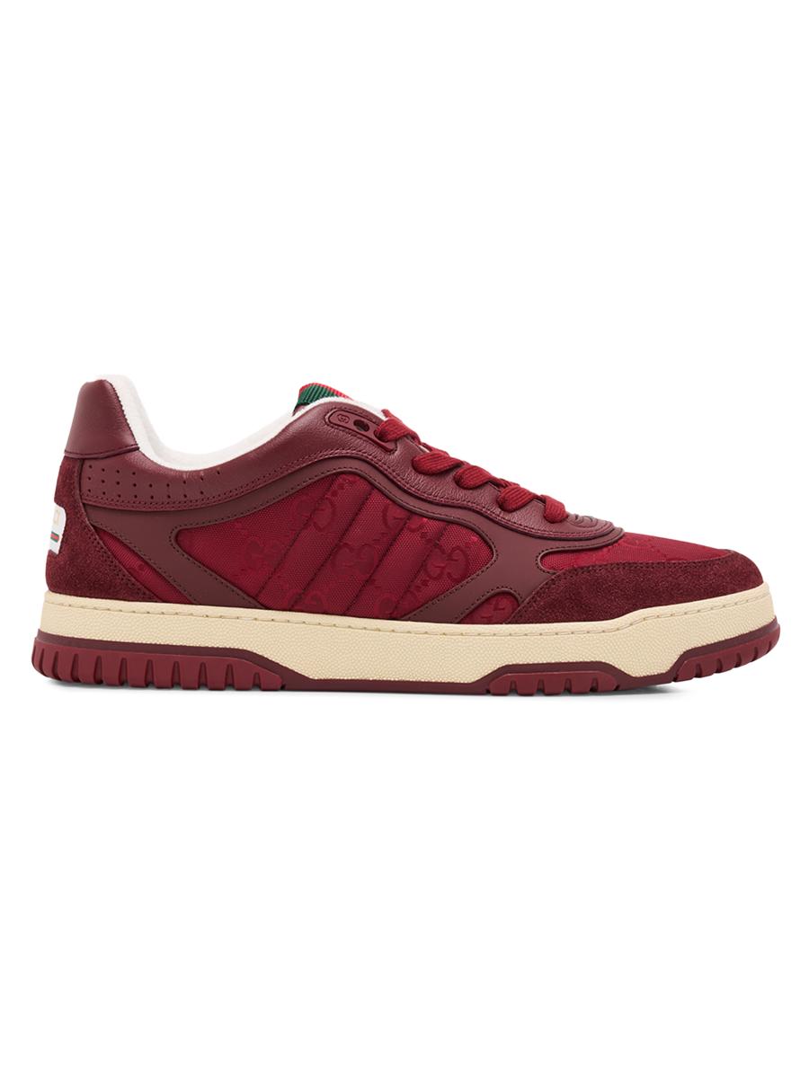 Gucci Re-Web Logo Canvas & Leather Sneakers | Saks Fifth Avenue