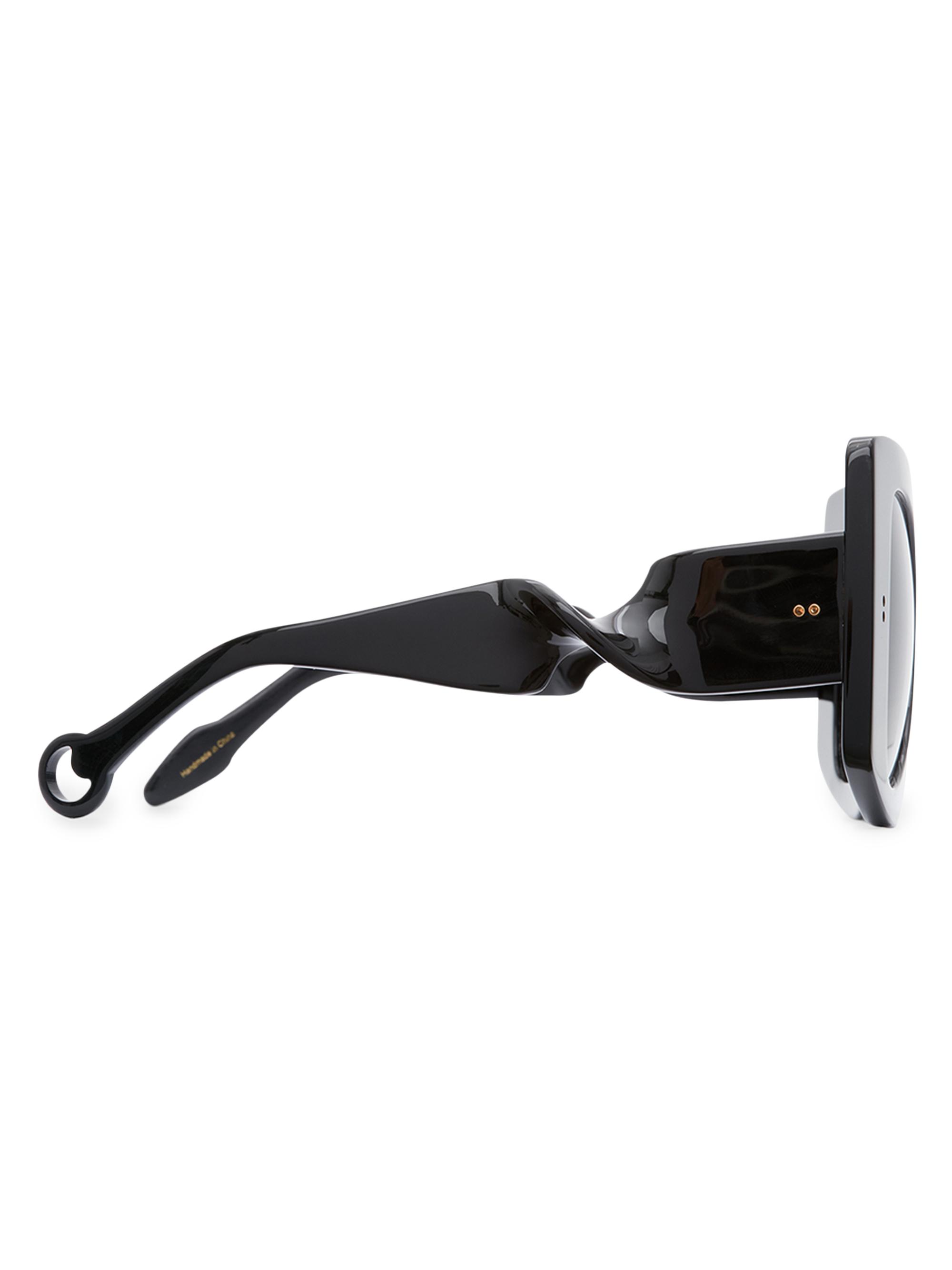 JW Anderson 55MM Solid Lens Twister Butterfly Sunglasses | Saks Fifth ...