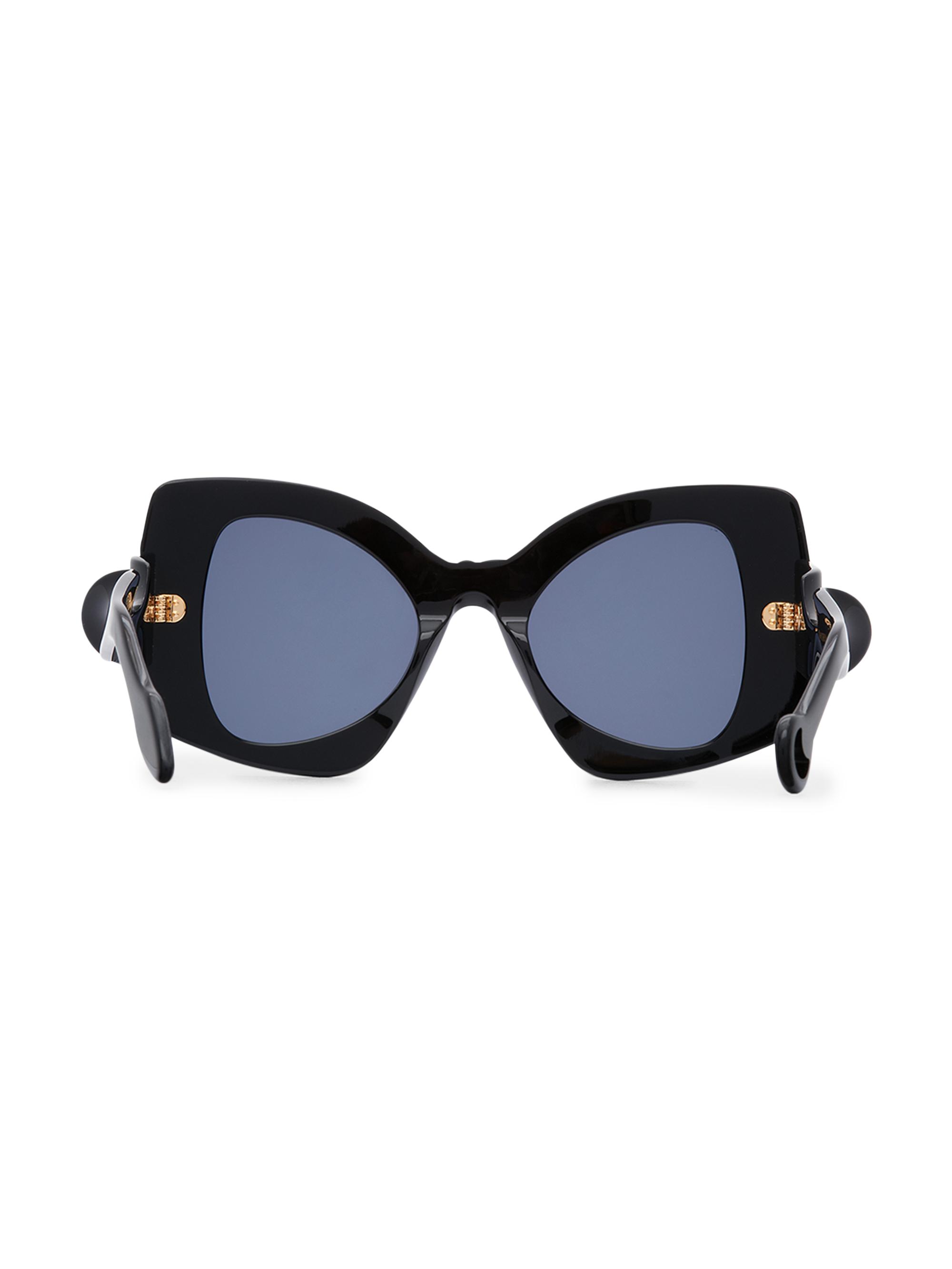 JW Anderson 55MM Solid Lens Twister Butterfly Sunglasses | Saks Fifth ...