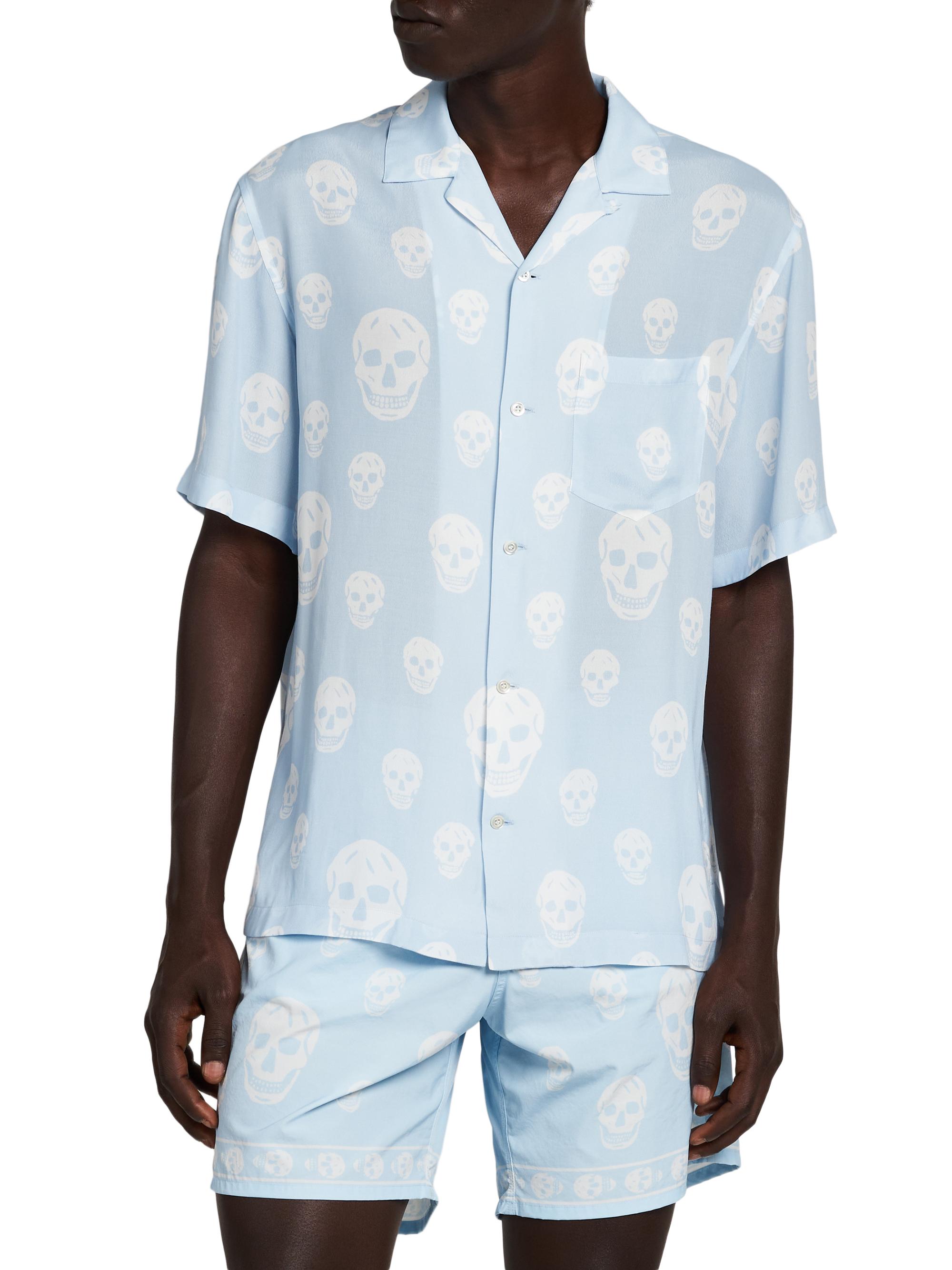McQueen Skull Camp Shirt | Saks Fifth Avenue