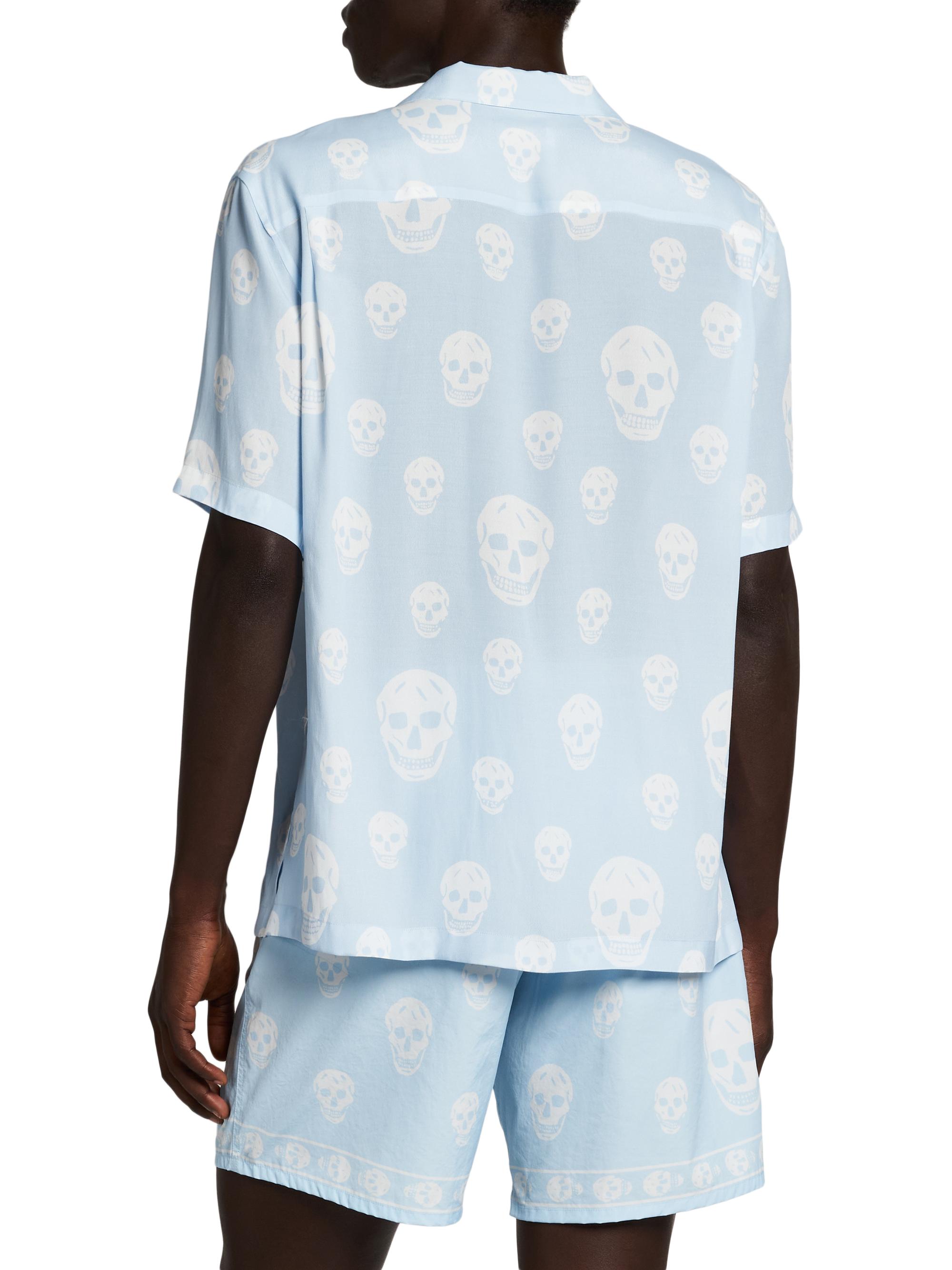 McQueen Skull Camp Shirt | Saks Fifth Avenue