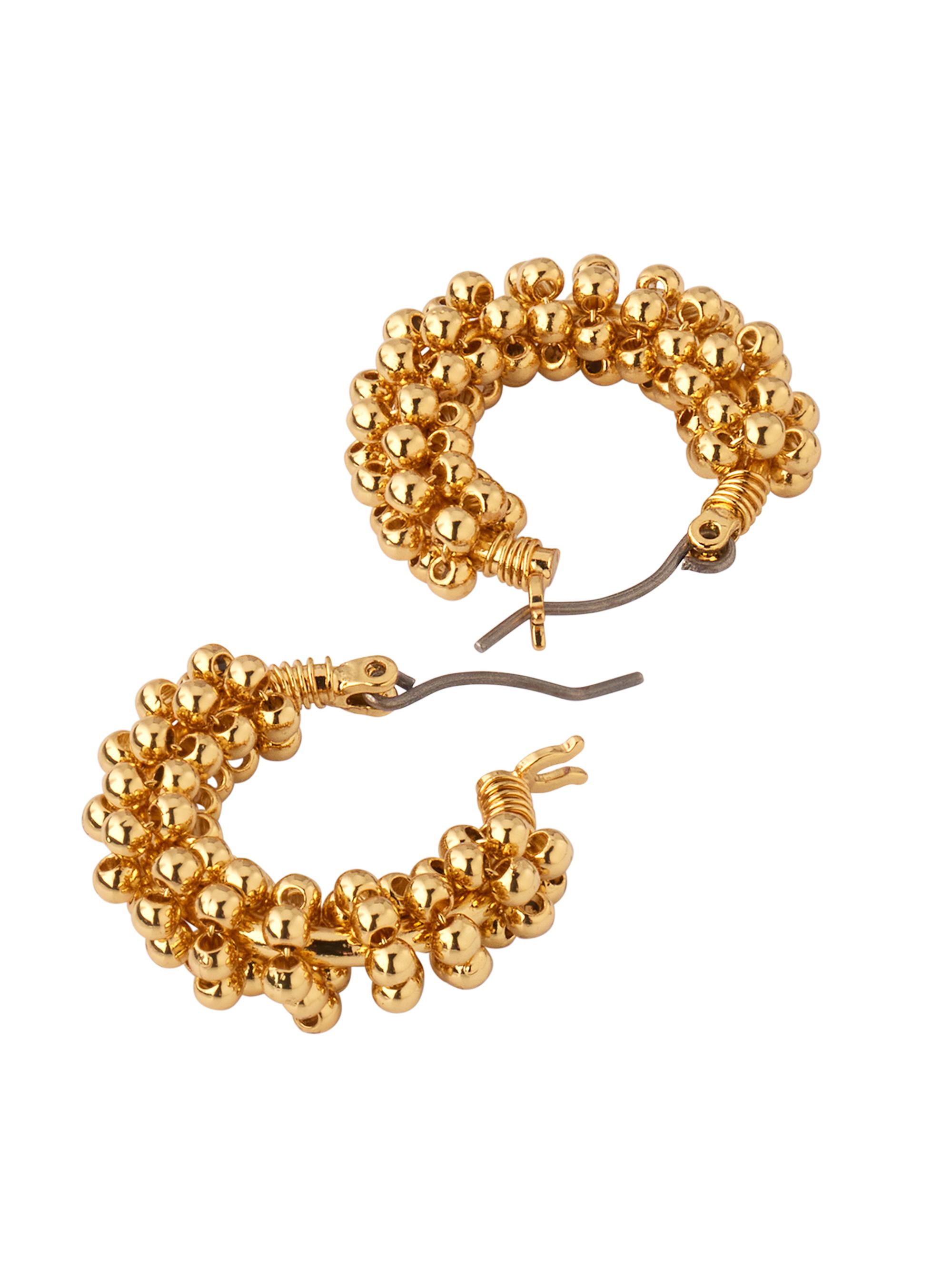 Kenneth Jay Lane Goldtone Cluster Bead Hoops | Saks Fifth Avenue