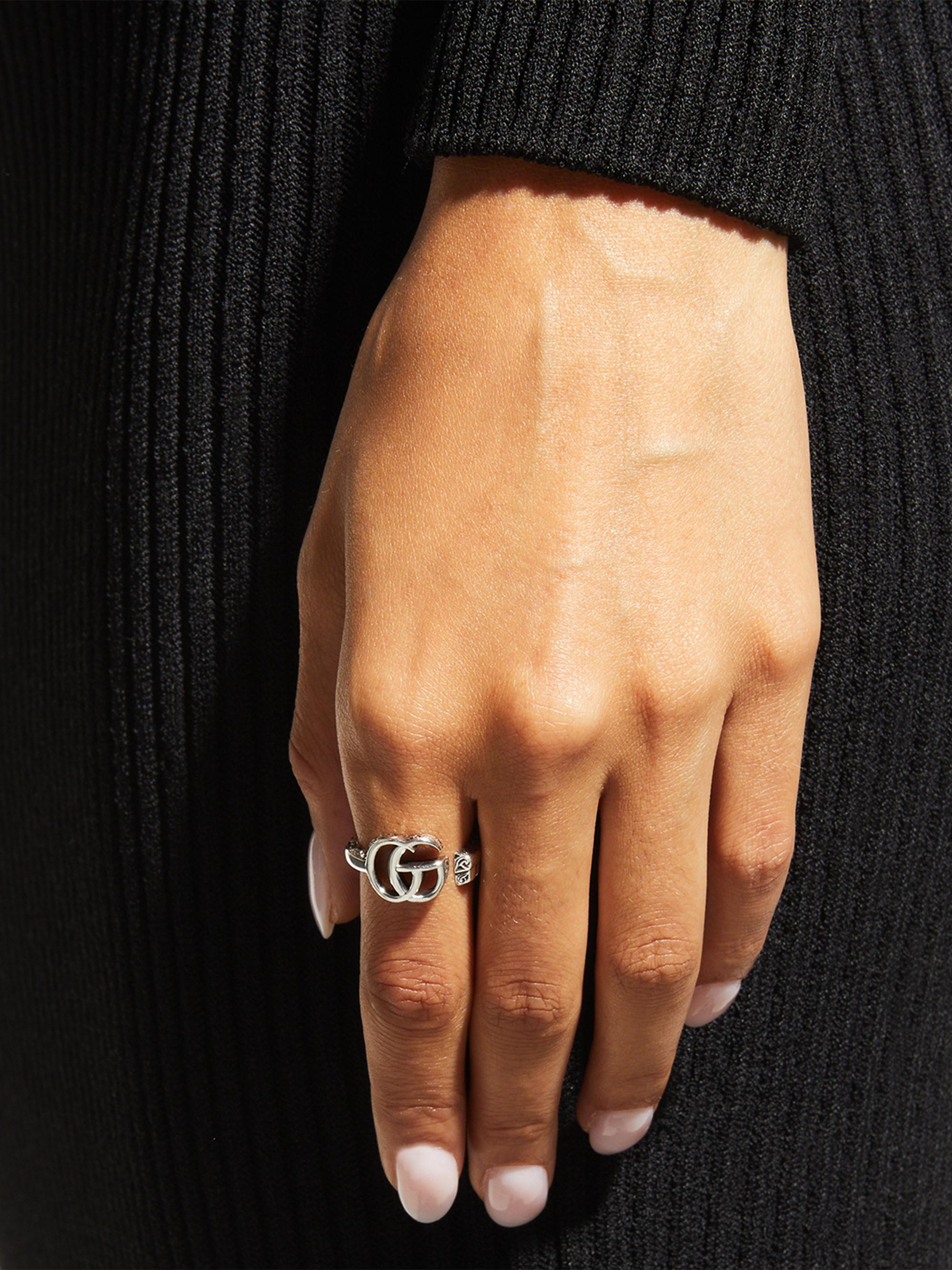 Gucci GG Marmont Key Sterling Silver Ring | Saks Fifth Avenue