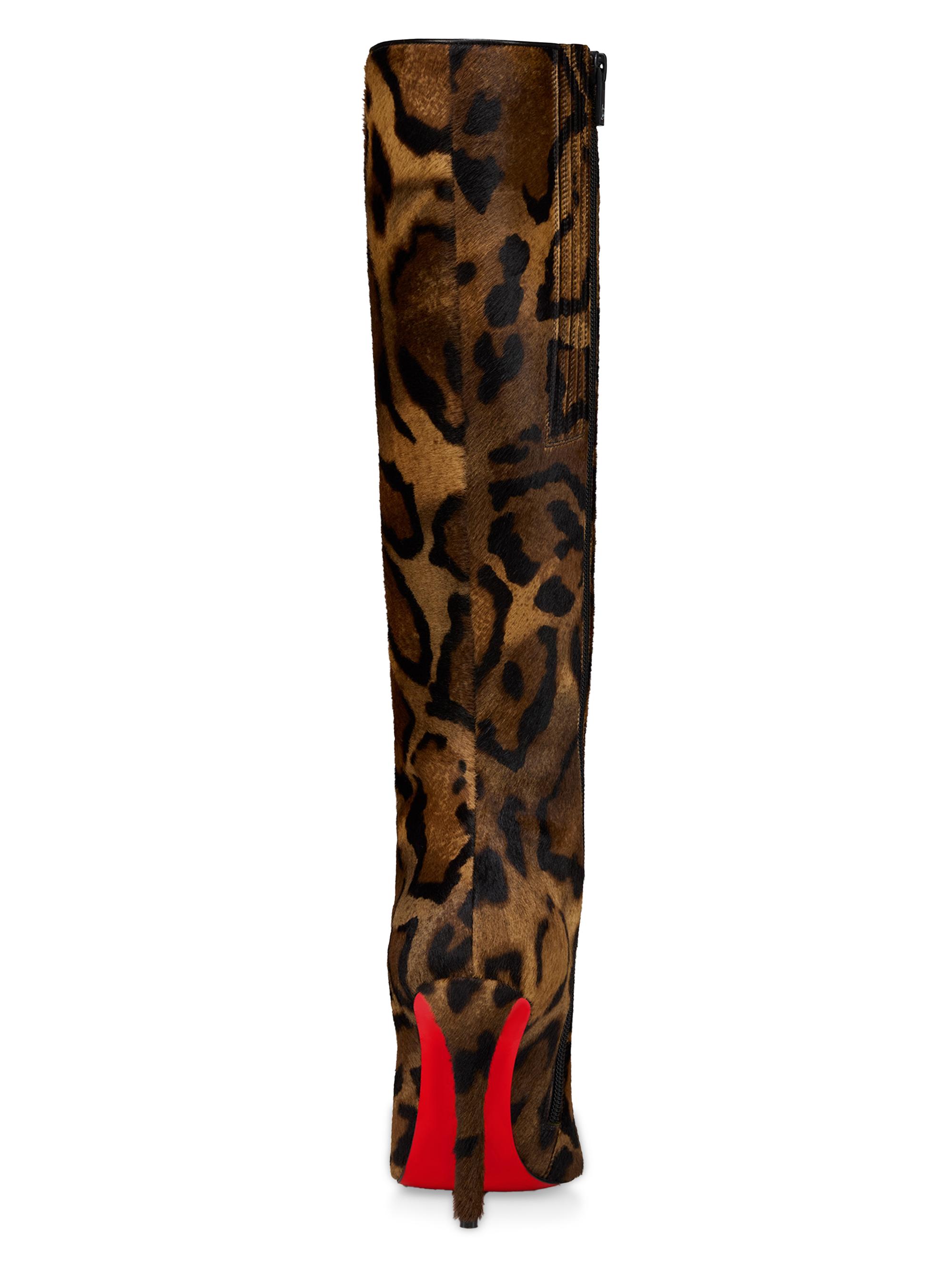Christian Louboutin Miss Z Botta 100MM Leather Knee High Boots | Saks ...