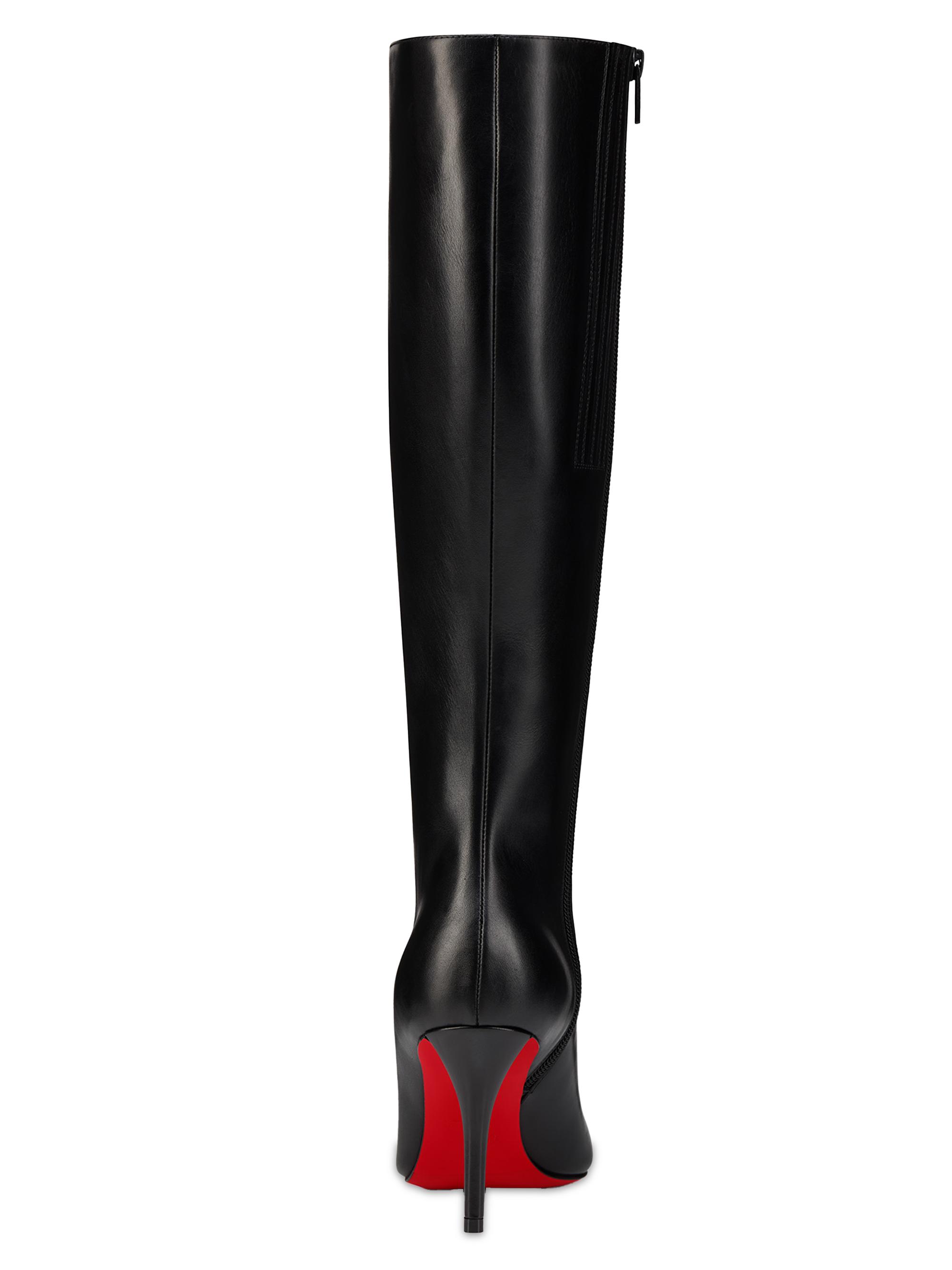 Christian Louboutin Miss Z Botta 80MM Leather Knee High Boots | Saks ...