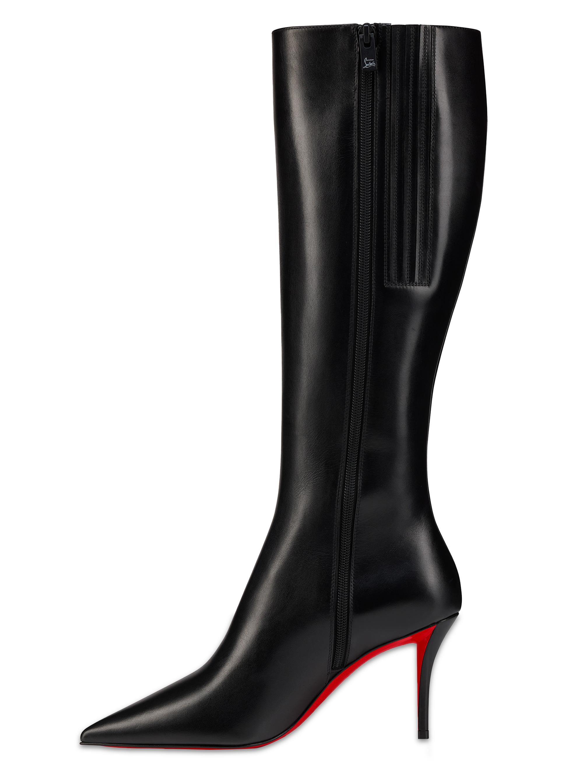 Christian Louboutin Miss Z Botta 80MM Leather Knee High Boots | Saks ...