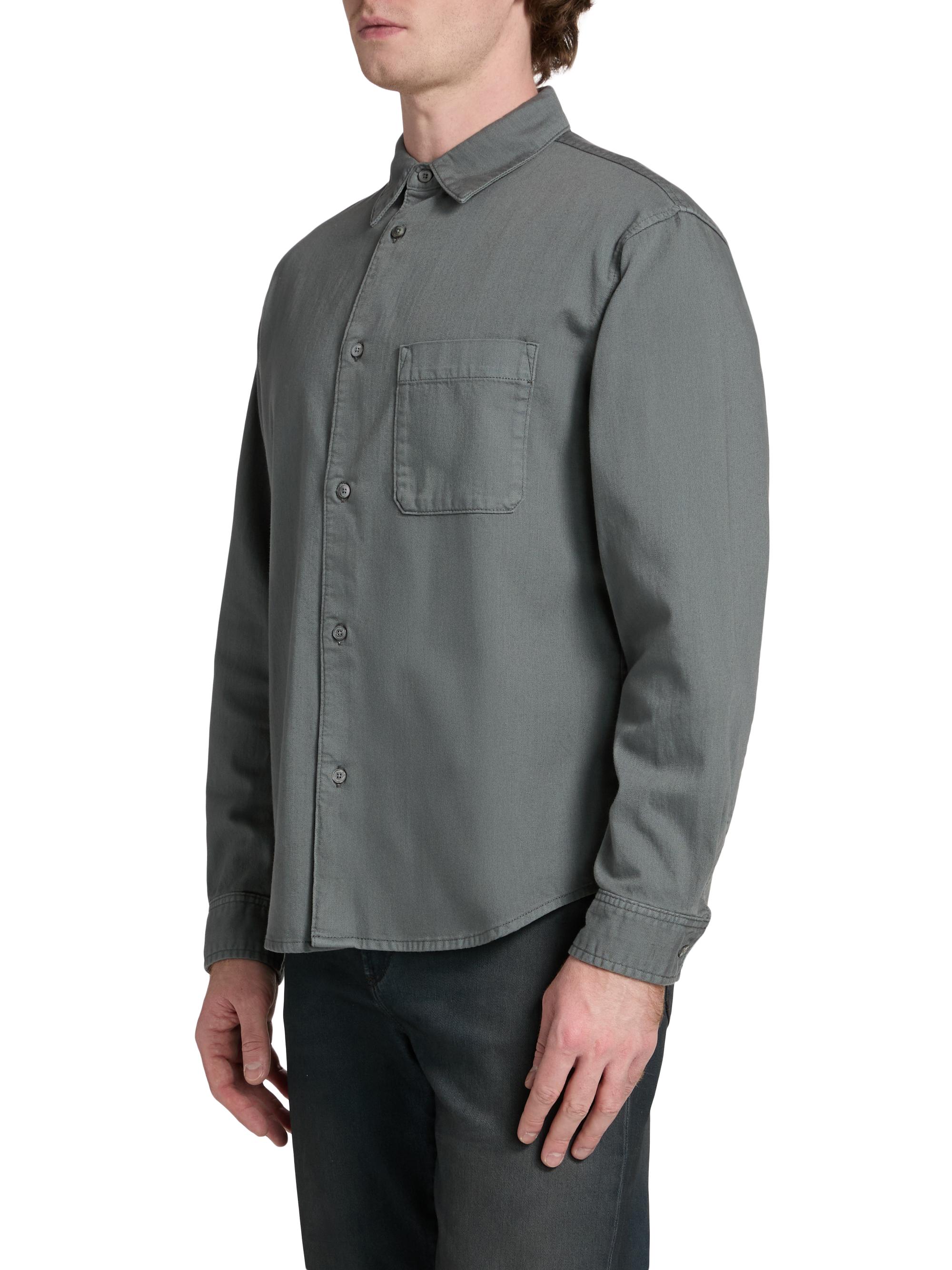 Frame Solid Cotton Shirt | Saks Fifth Avenue