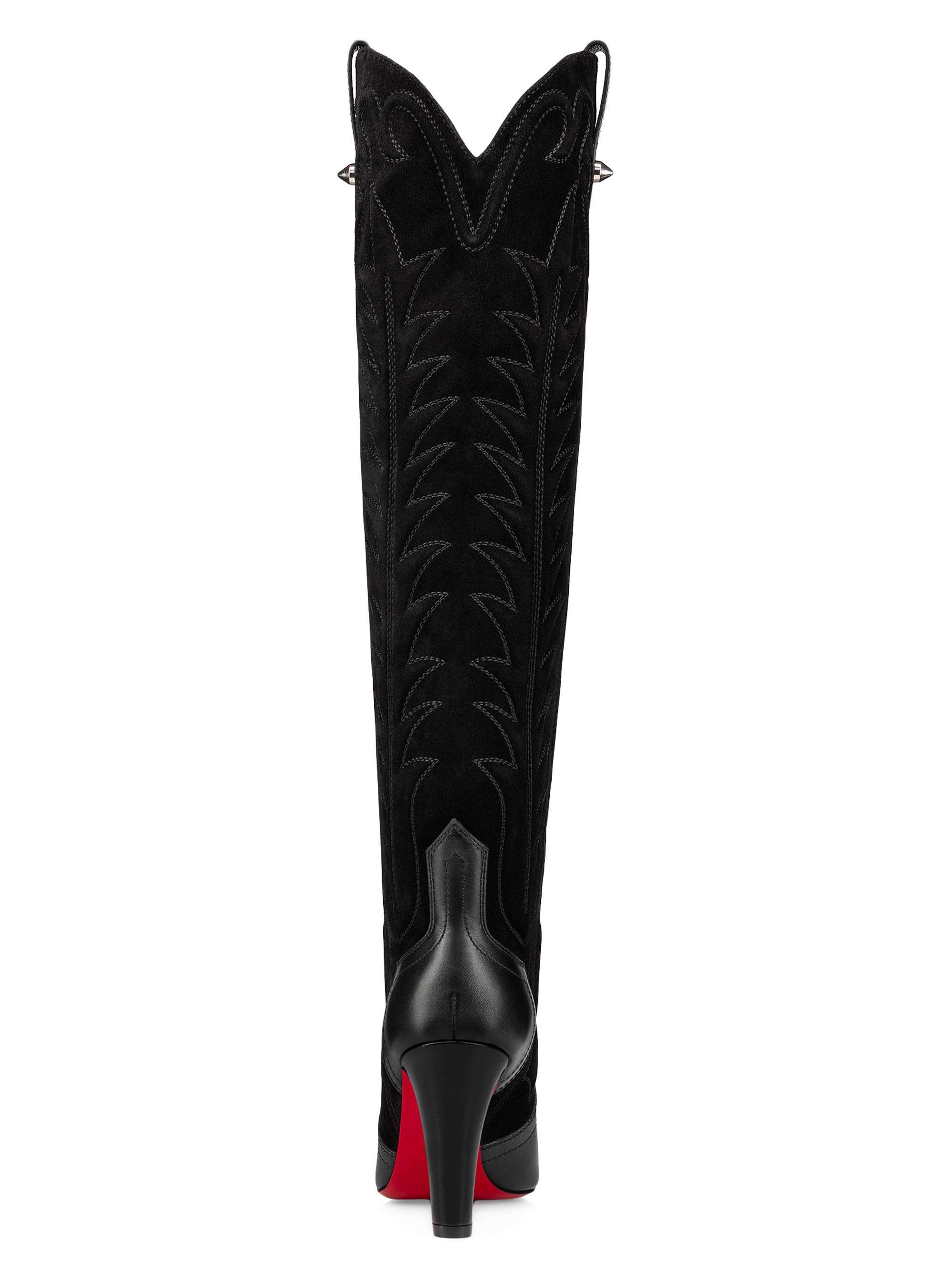 Christian Louboutin Santia Botta 85MM Suede-Leather Boots | Saks Fifth ...