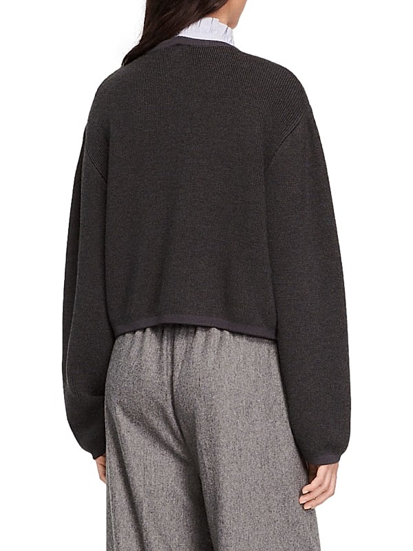 Shop Sandro Knit Cardigan with Embroidered Pocket | Saks Shop Sandro Knit Cardigan with Embroidered Pocket | Saks