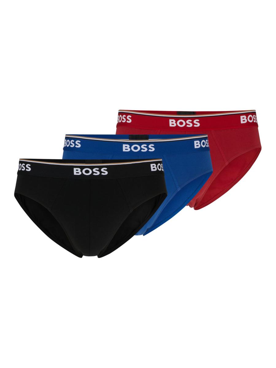 BOSS Three-pack of Stretch-cotton Briefs with Logo Waistbands | Saks ...