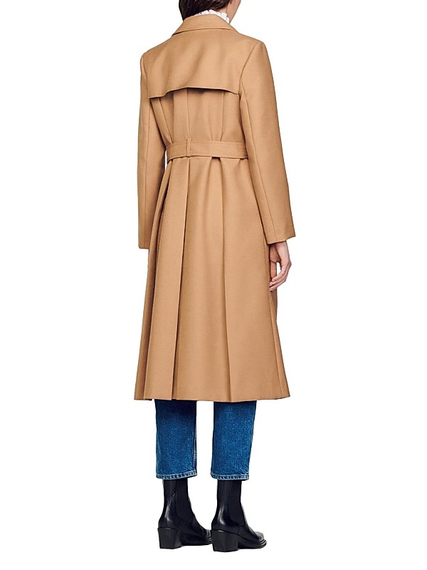 Shop Sandro Long Trench Style Coat | Saks Fifth Avenue Shop Sandro Long Trench Style Coat | Saks Fifth Avenue
