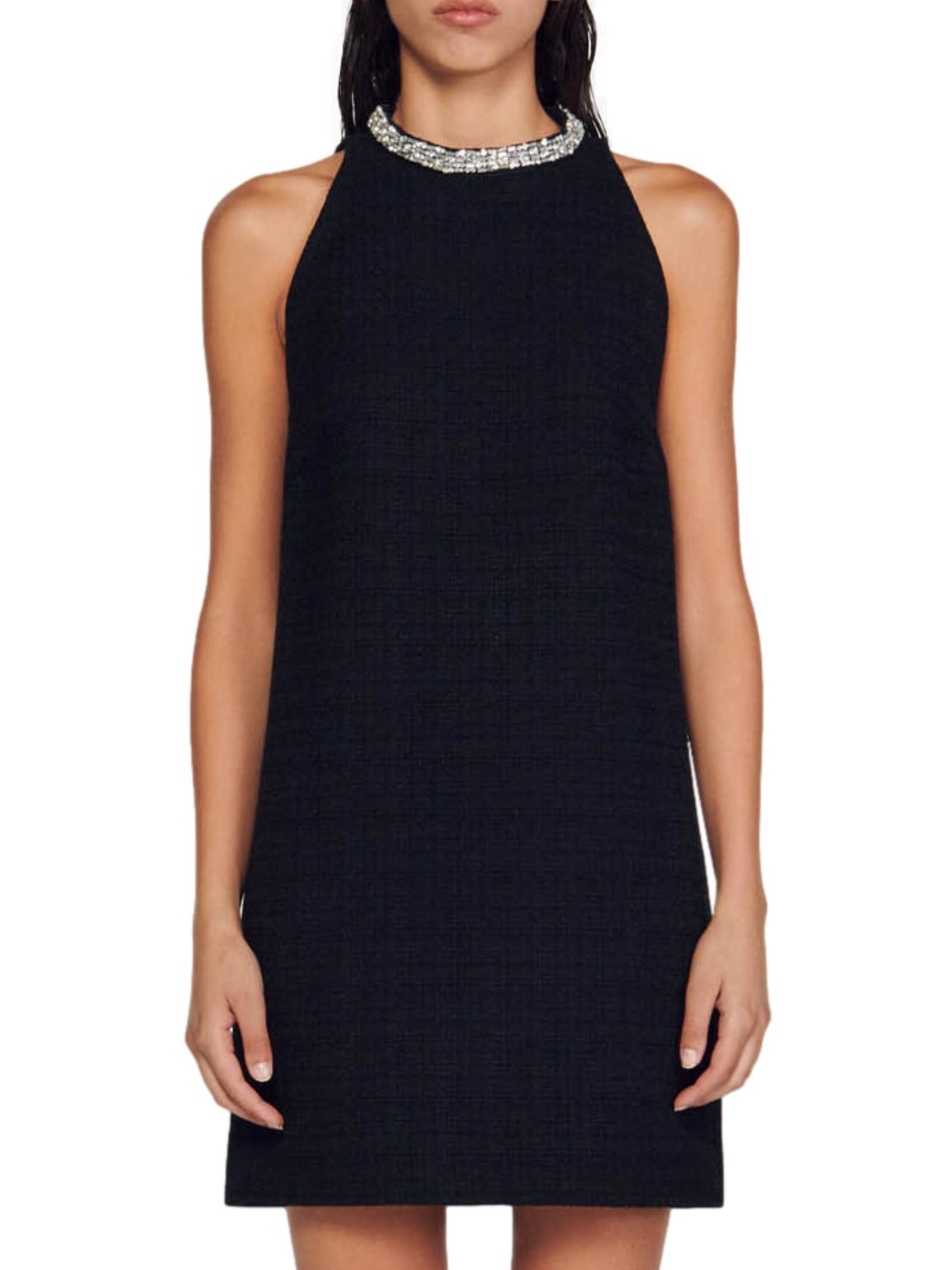 Sandro Dress with Jewelry Collar | Saks Fifth Avenue
