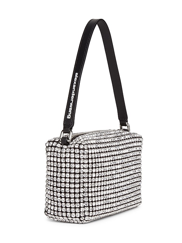Shop Alexander Wang Medium Heiress Rhinestone Mesh Pouch Shop Alexander Wang Medium Heiress Rhinestone Mesh Pouch