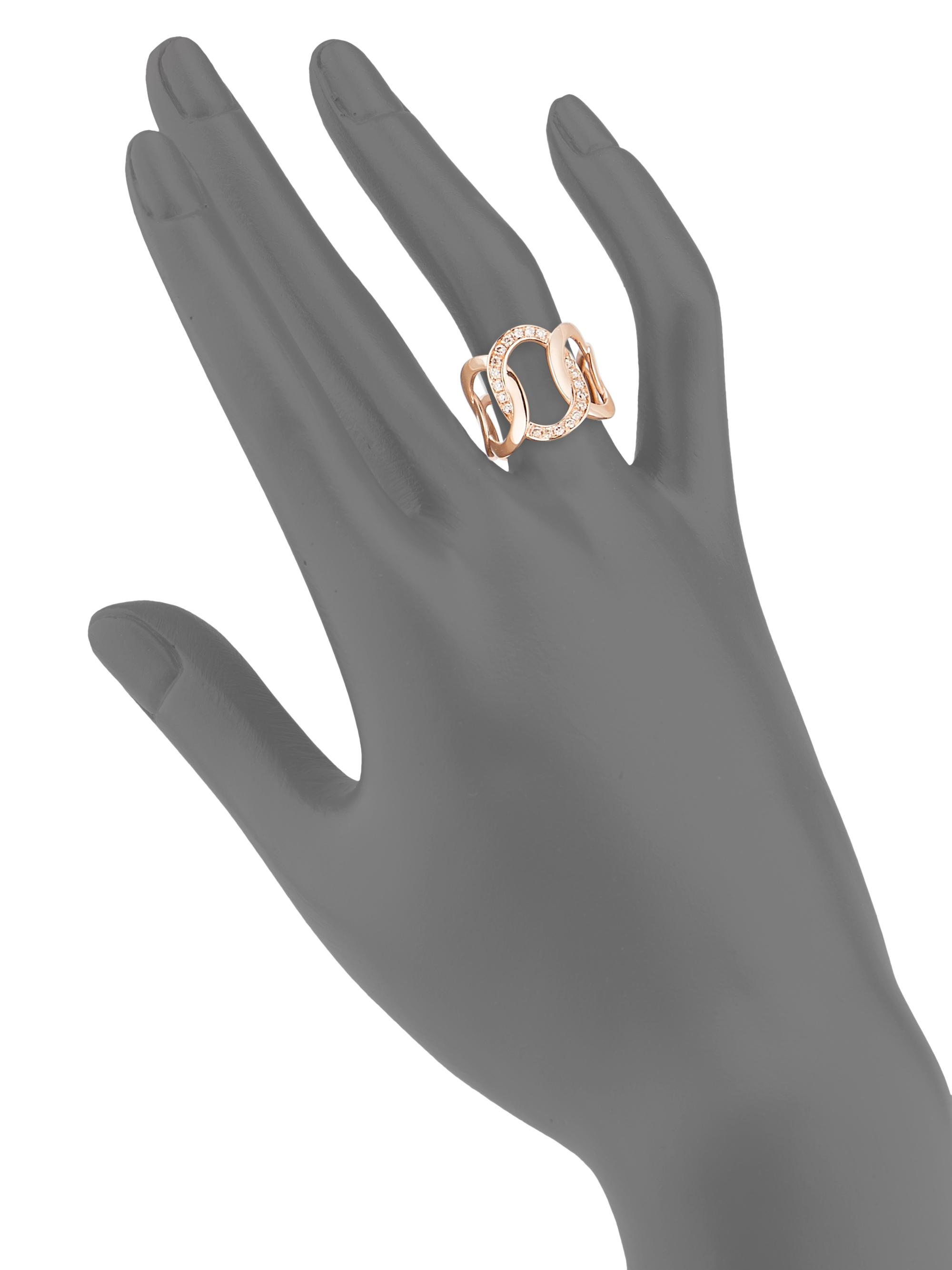 Pomellato Brera 18K Rose Gold & Brown Diamond Ring | Saks Fifth Avenue