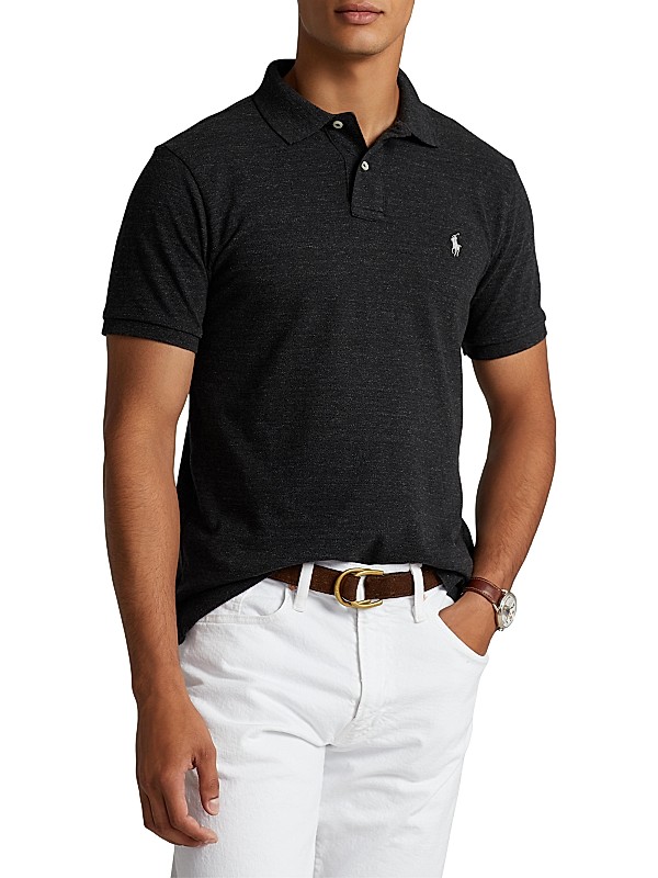 Shop Polo Ralph Lauren Custom Slim-Fit Cotton Mesh Polo Shop Polo Ralph Lauren Custom Slim-Fit Cotton Mesh Polo
