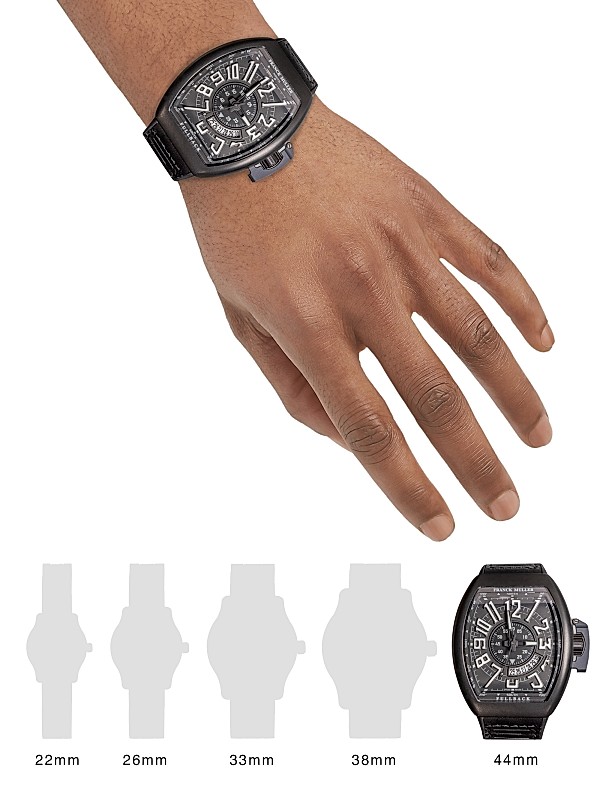 Shop Franck Muller Vanguard Brushed Titanium, Leather Shop Franck Muller Vanguard Brushed Titanium, Leather