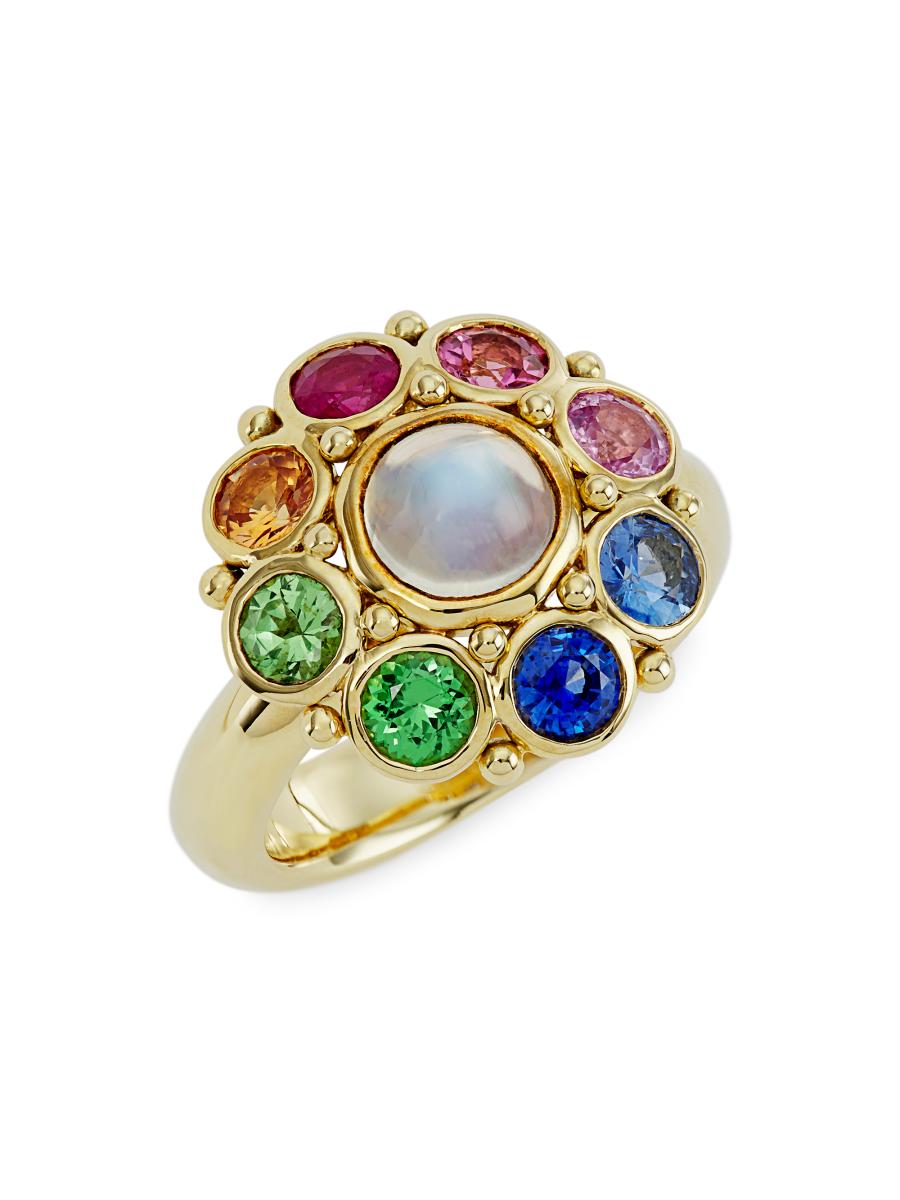 Temple St. Clair Celestial 18K Yellow Gold & Multi-Stone Stella Cluster ...