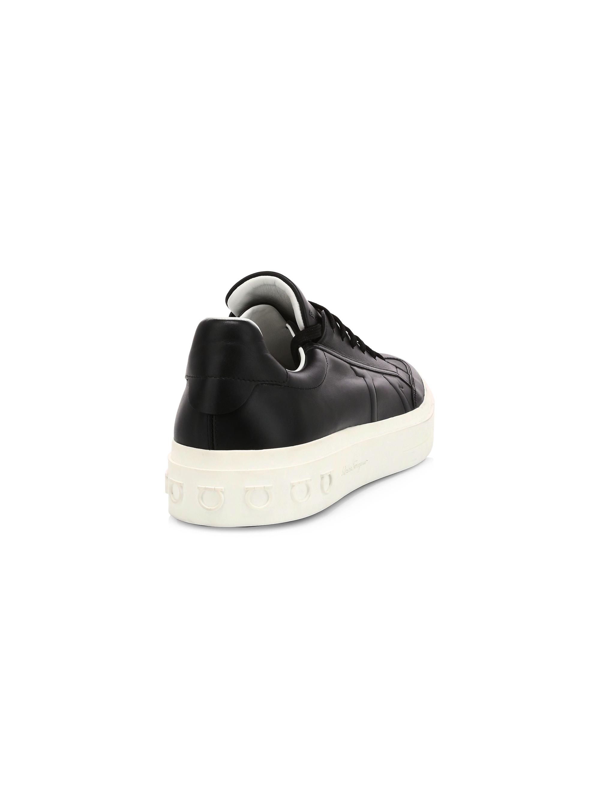 FERRAGAMO Borg Quilted Logo Leather Runners | Saks Fifth Avenue