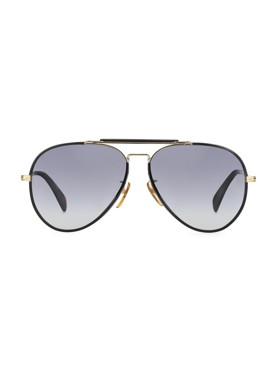 David Beckham 61MM Aviator Sunglasses | Saks Fifth Avenue