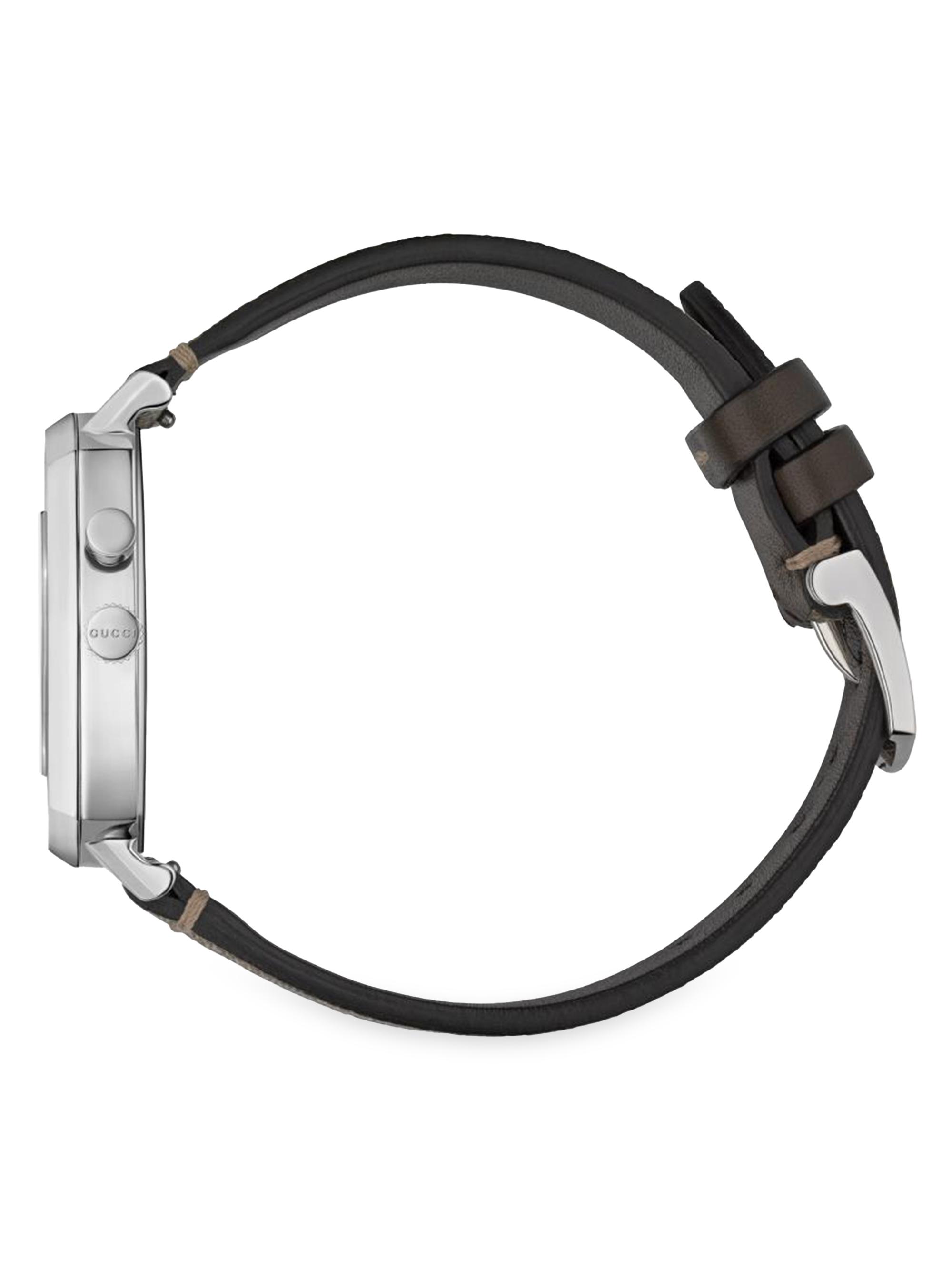 Gucci 38MM Grip Stainless Steel Logo Watch | Saks Fifth Avenue