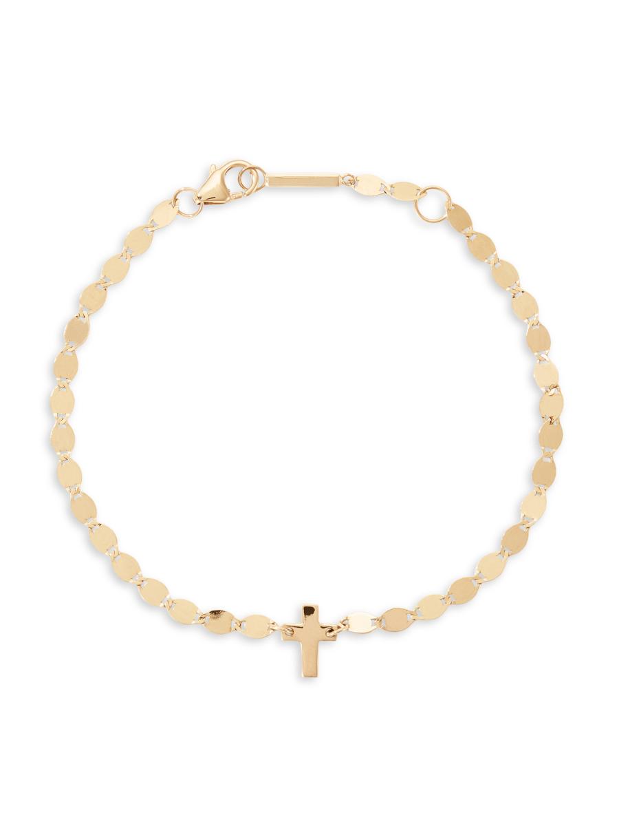 Lana 14K Yellow Gold Mini Cross Bracelet | Saks Fifth Avenue