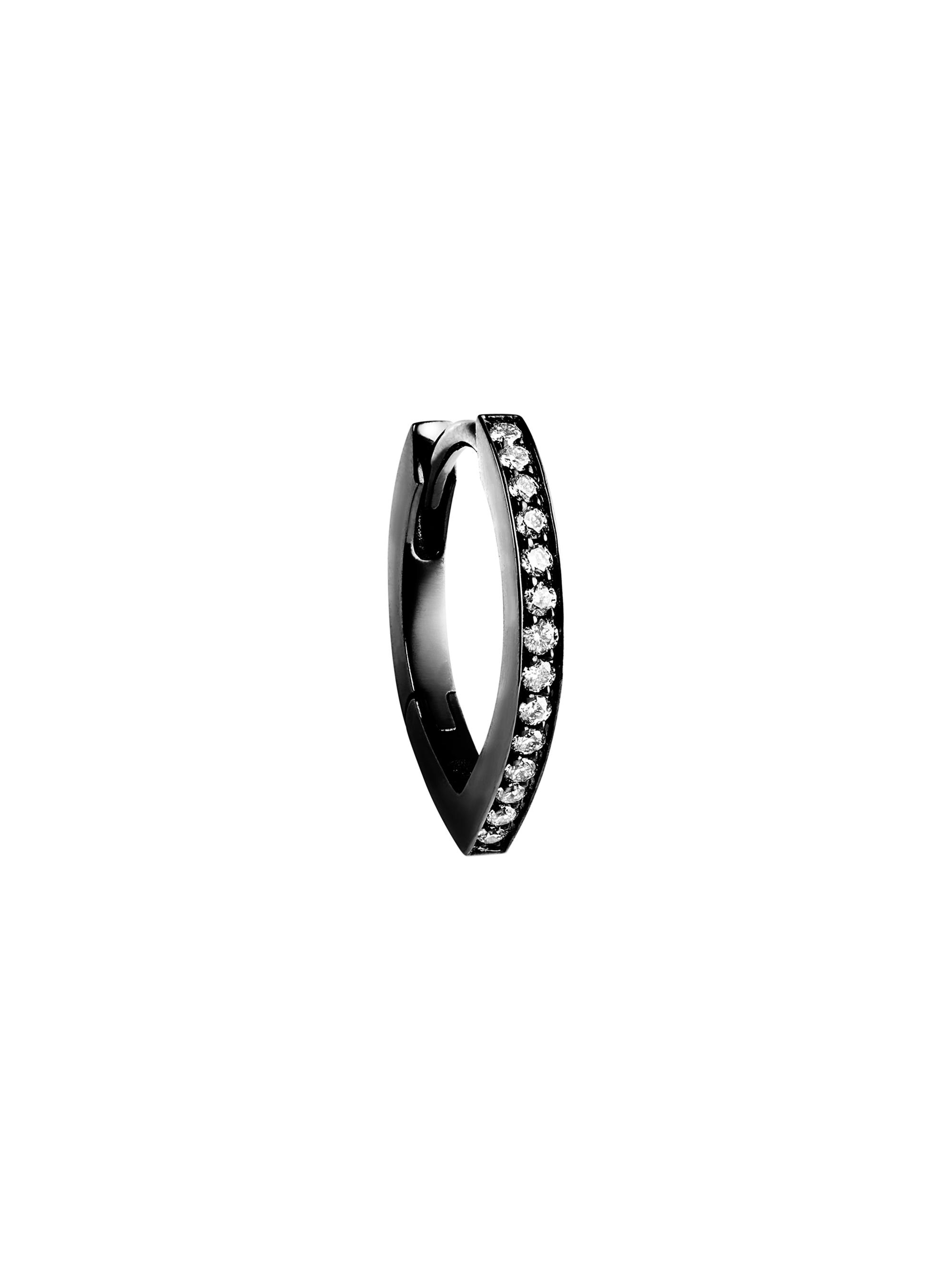 Repossi Antifer 18K Black Gold & 0.07 TCW Diamond Single Hoop Earring ...
