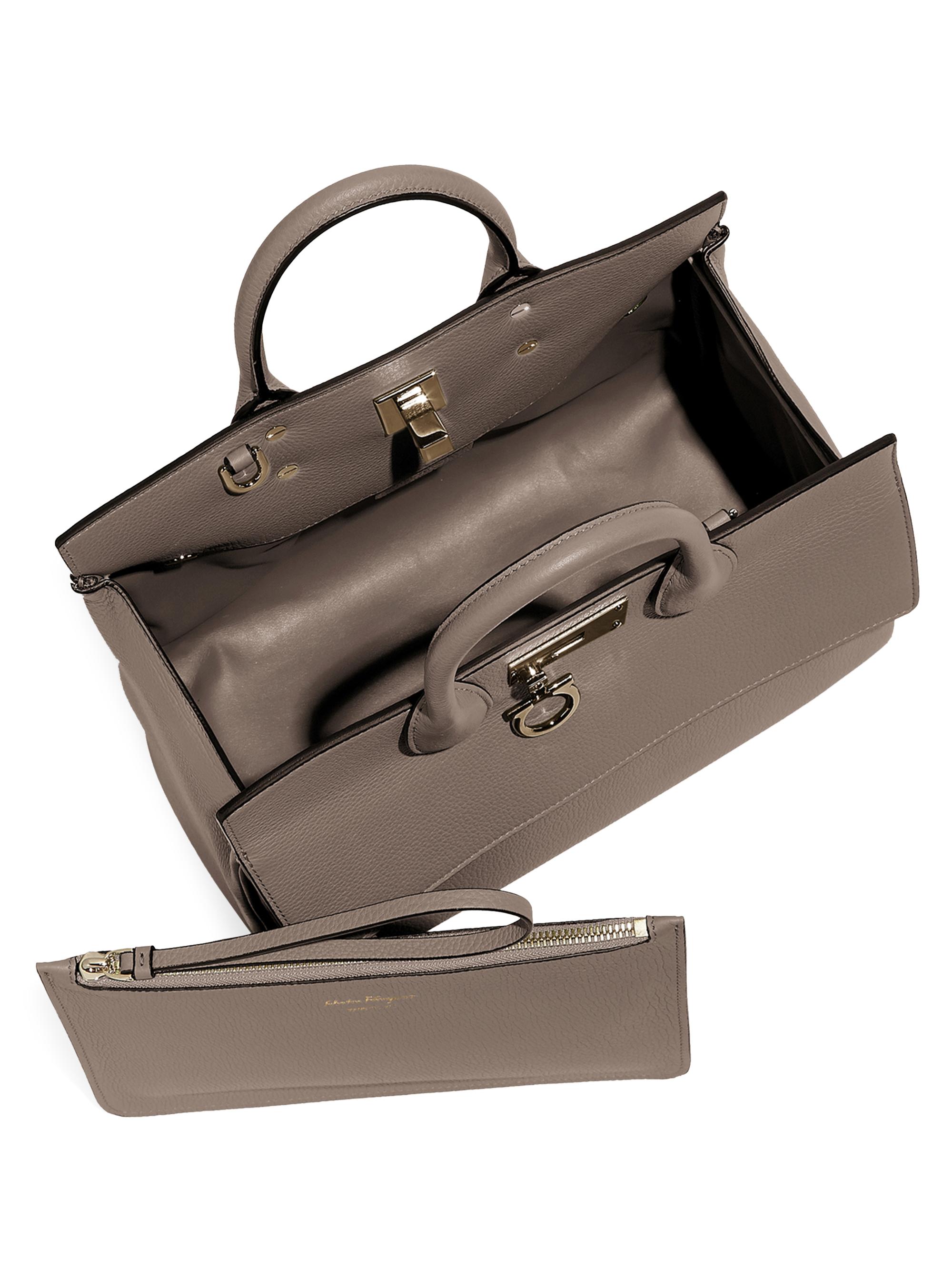 FERRAGAMO Studio Box Small Leather Top-Handle Bag | Saks Fifth Avenue