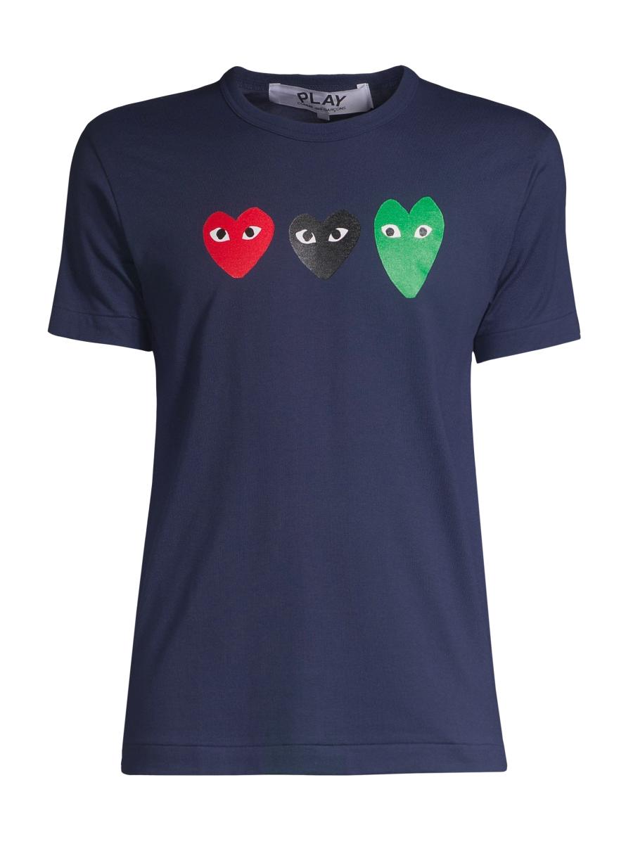 Comme des Garçons PLAY Three Heart Logo T-Shirt | Saks Fifth Avenue
