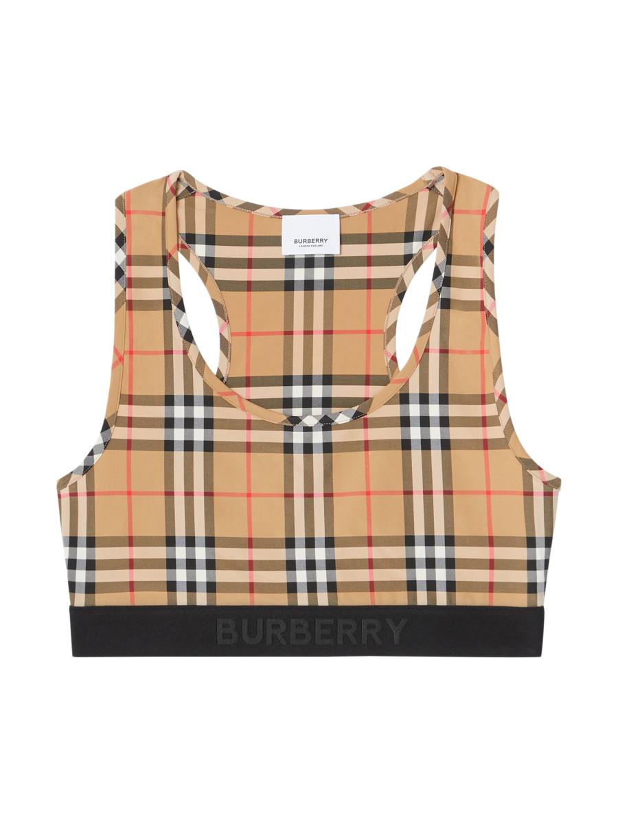 Burberry Check Sports Bra | Saks Fifth Avenue