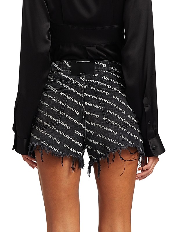 Shop Alexander Wang Bite Logo Denim Shorts | Saks Fifth Avenue Shop Alexander Wang Bite Logo Denim Shorts | Saks Fifth Avenue