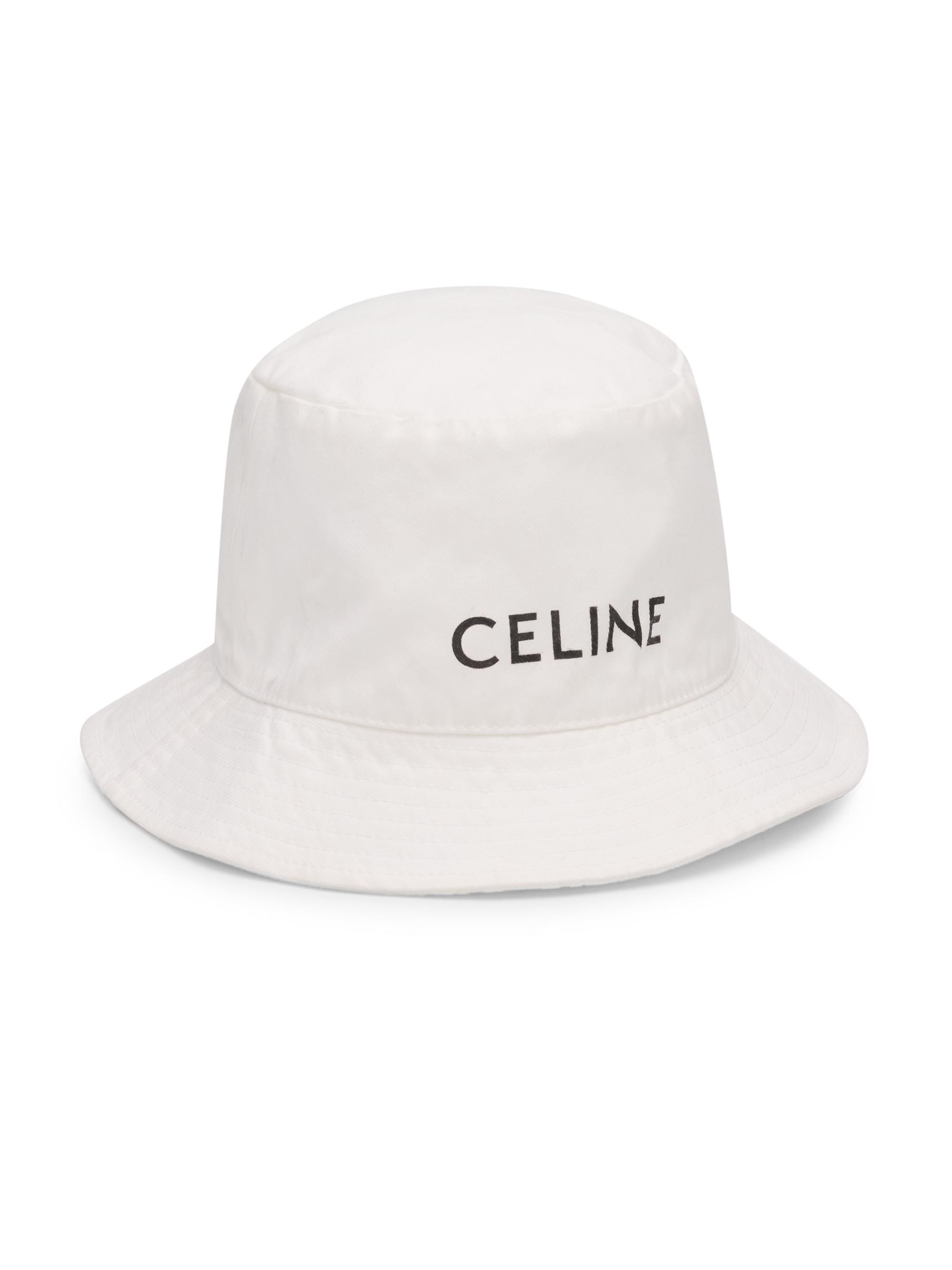 CELINE Logo Cotton Bucket Hat | Saks Fifth Avenue