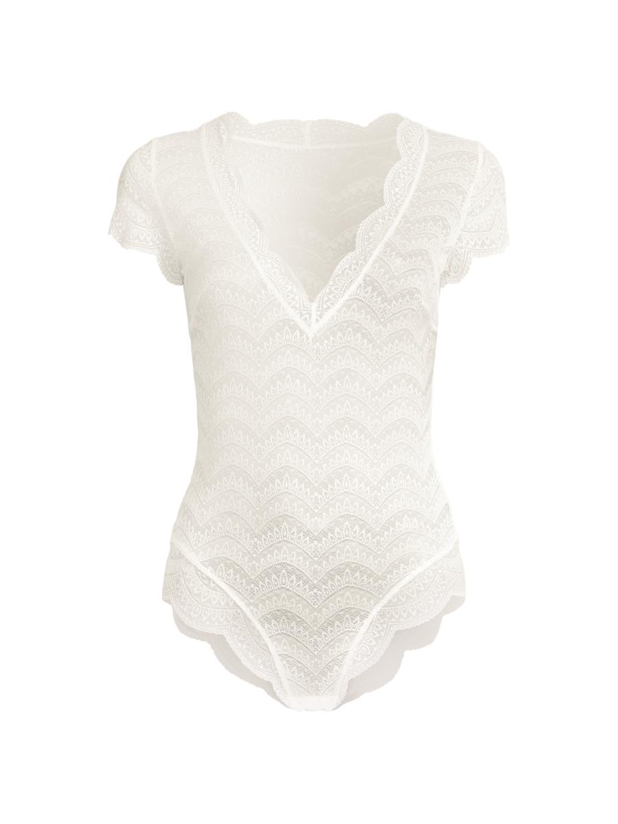 Simone Pérèle Karma Scalloped Lace Bodysuit | Saks Fifth Avenue