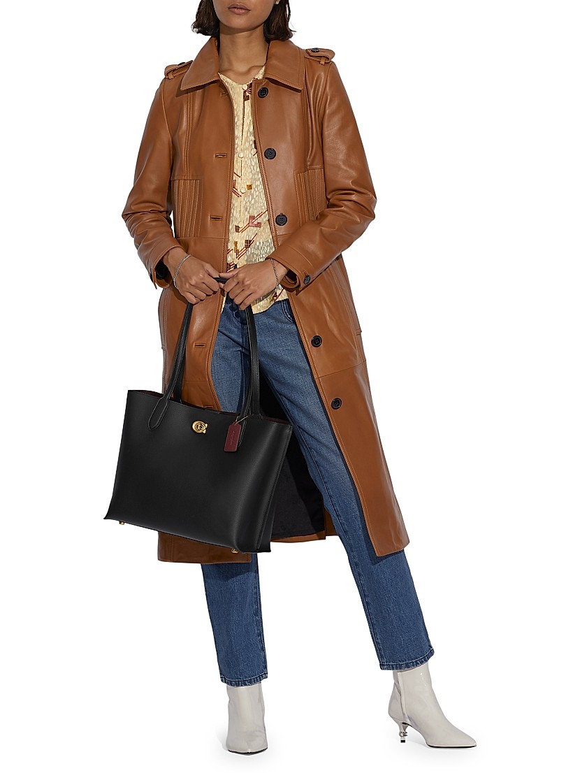 Shop COACH Willow Leather Tote | Saks Fifth Avenue Shop COACH Willow Leather Tote | Saks Fifth Avenue